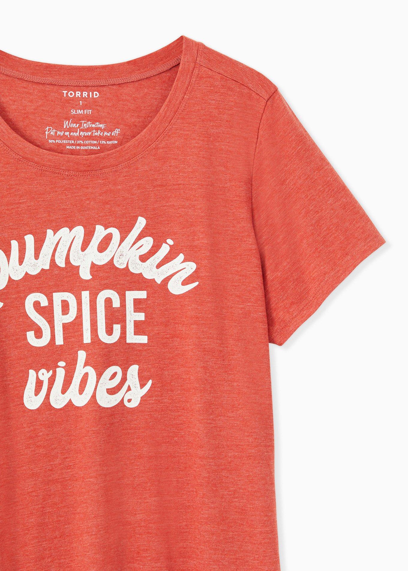 Plus Size - Pumpkin Spice Vibes Slim Fit Crew Tee - Triblend Jersey ...