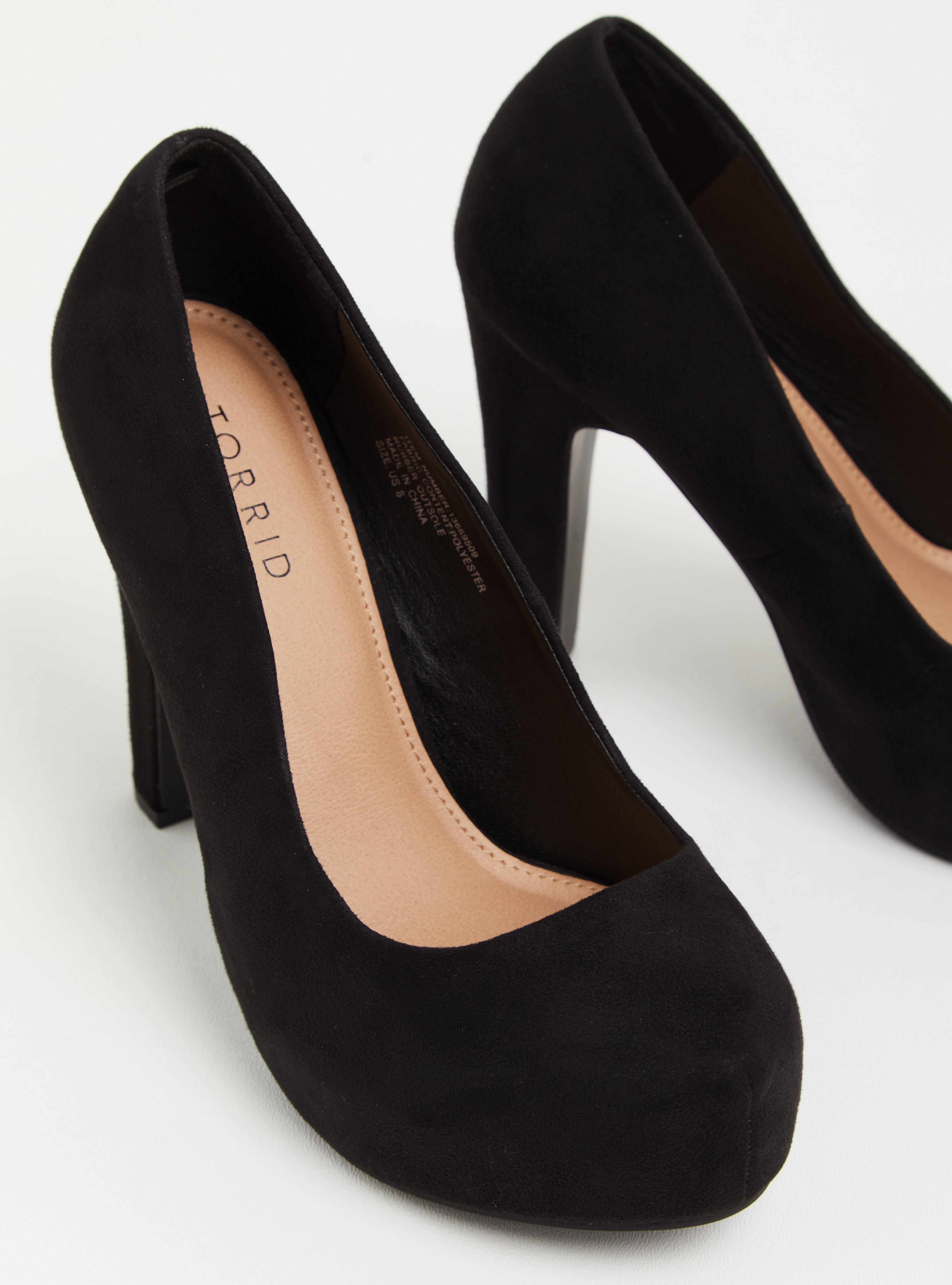 Plus Size - Black Faux Suede Platform Pump (WW) - Torrid