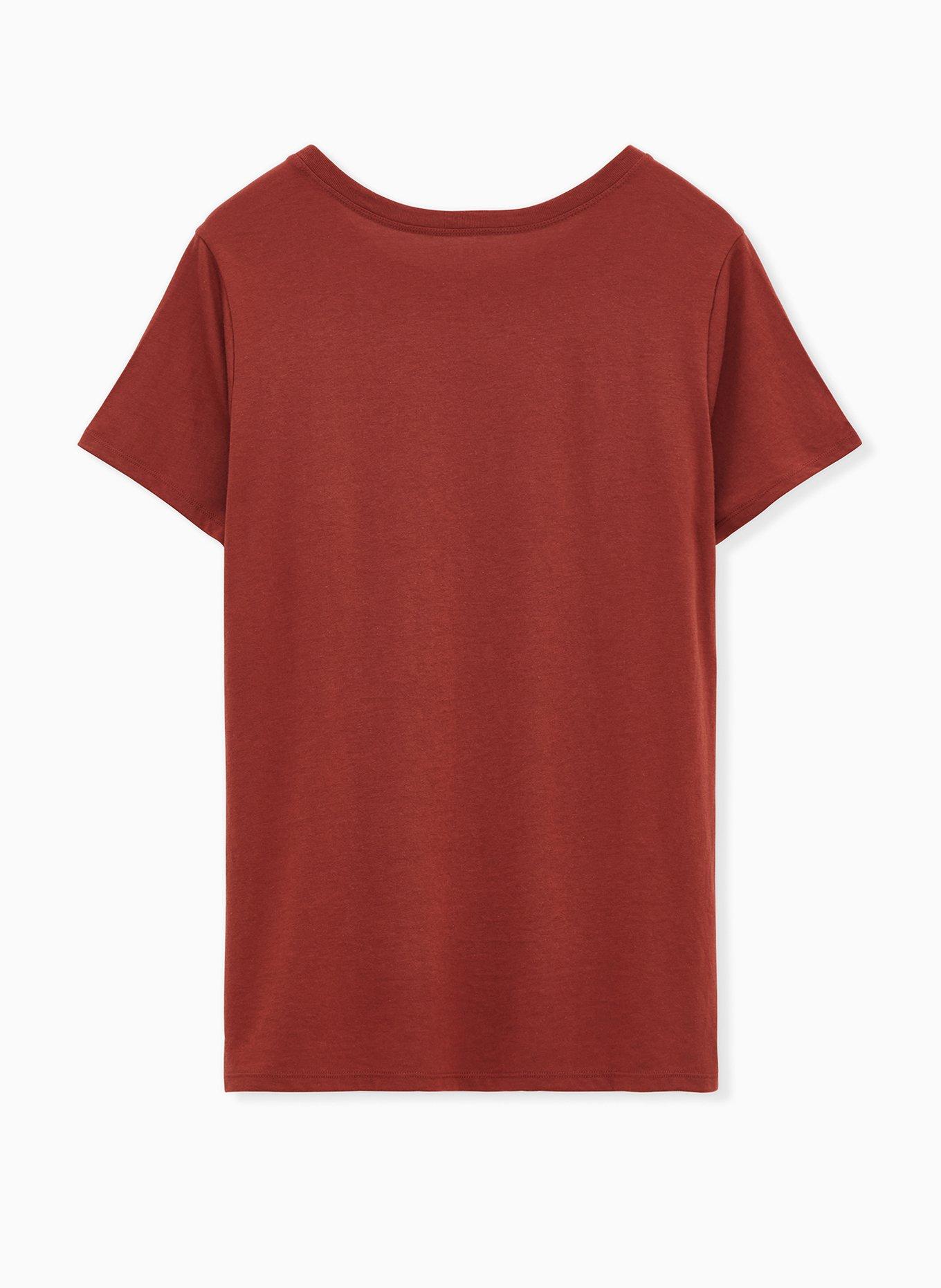 Plus Size - Love Fate Destiny Slim Fit Crew Tee - Brick Red - Torrid