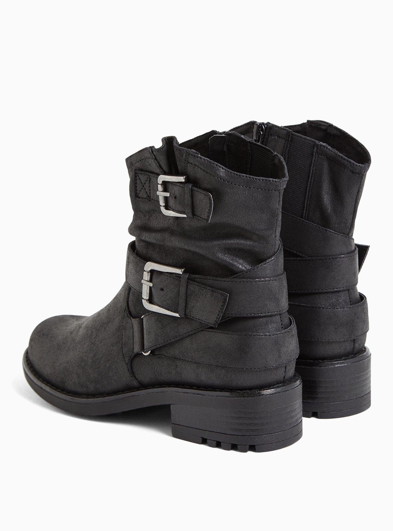 Plus Size - Double Buckle Moto Bootie (WW) - Torrid