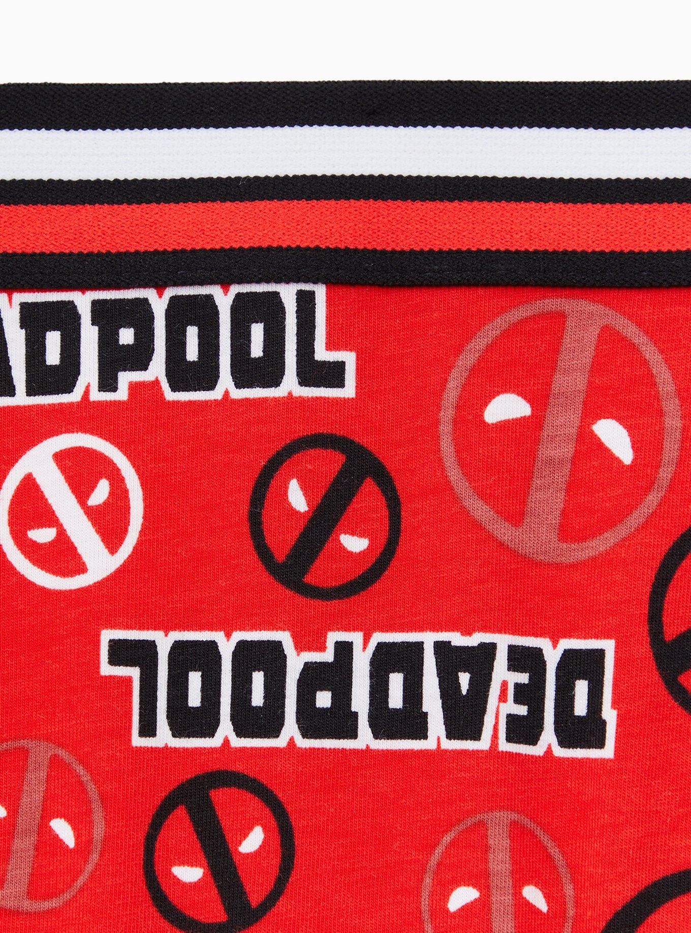 Plus Size - Marvel Deadpool Logo Red Cotton Hipster Panty - Torrid