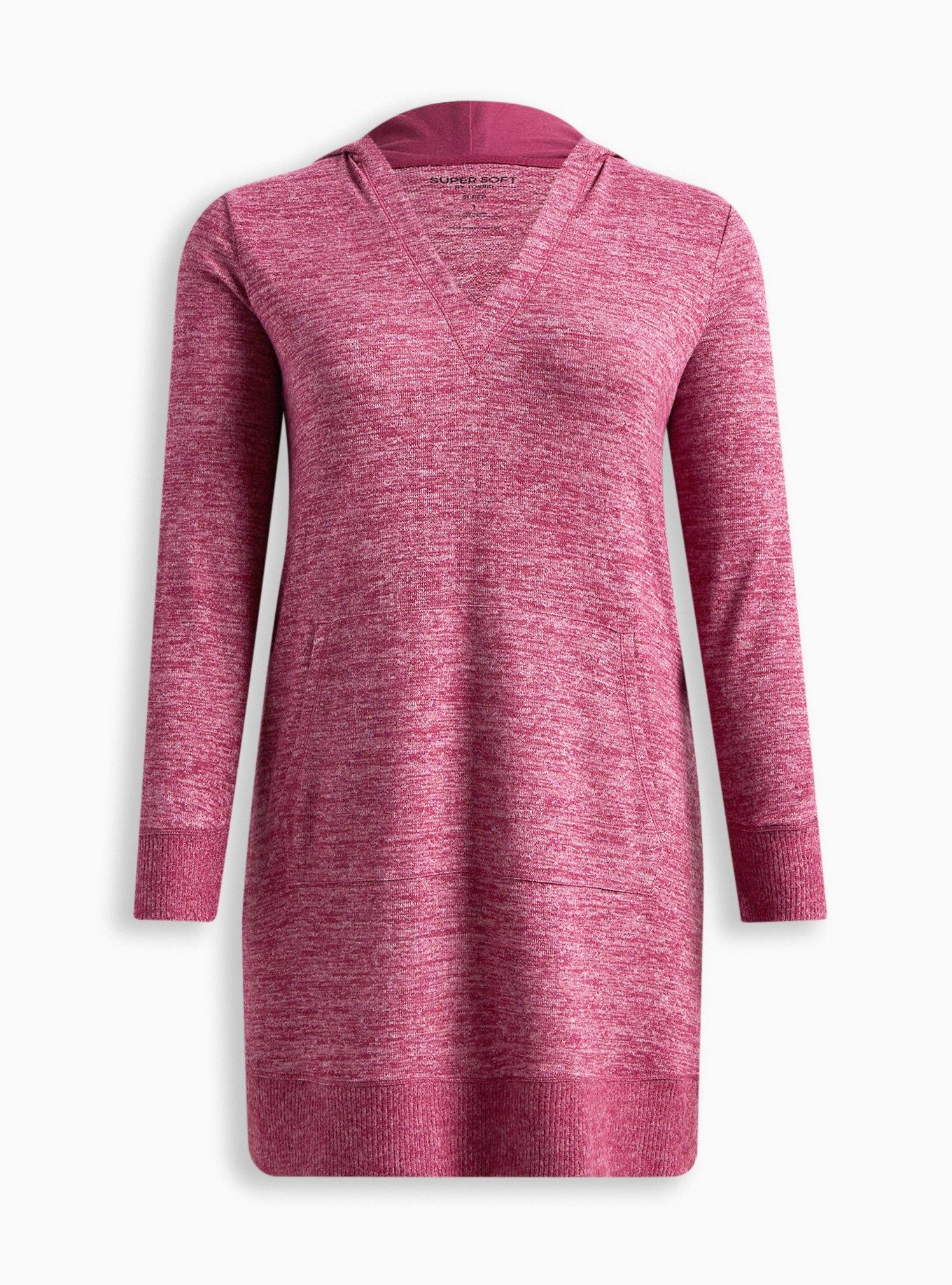 Plus Size - Super Soft Plush Hooded Lounge Tunic Gown - Torrid