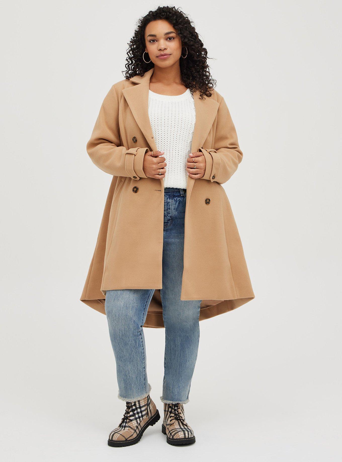 Plus Size - Wool High Low Coat - Torrid
