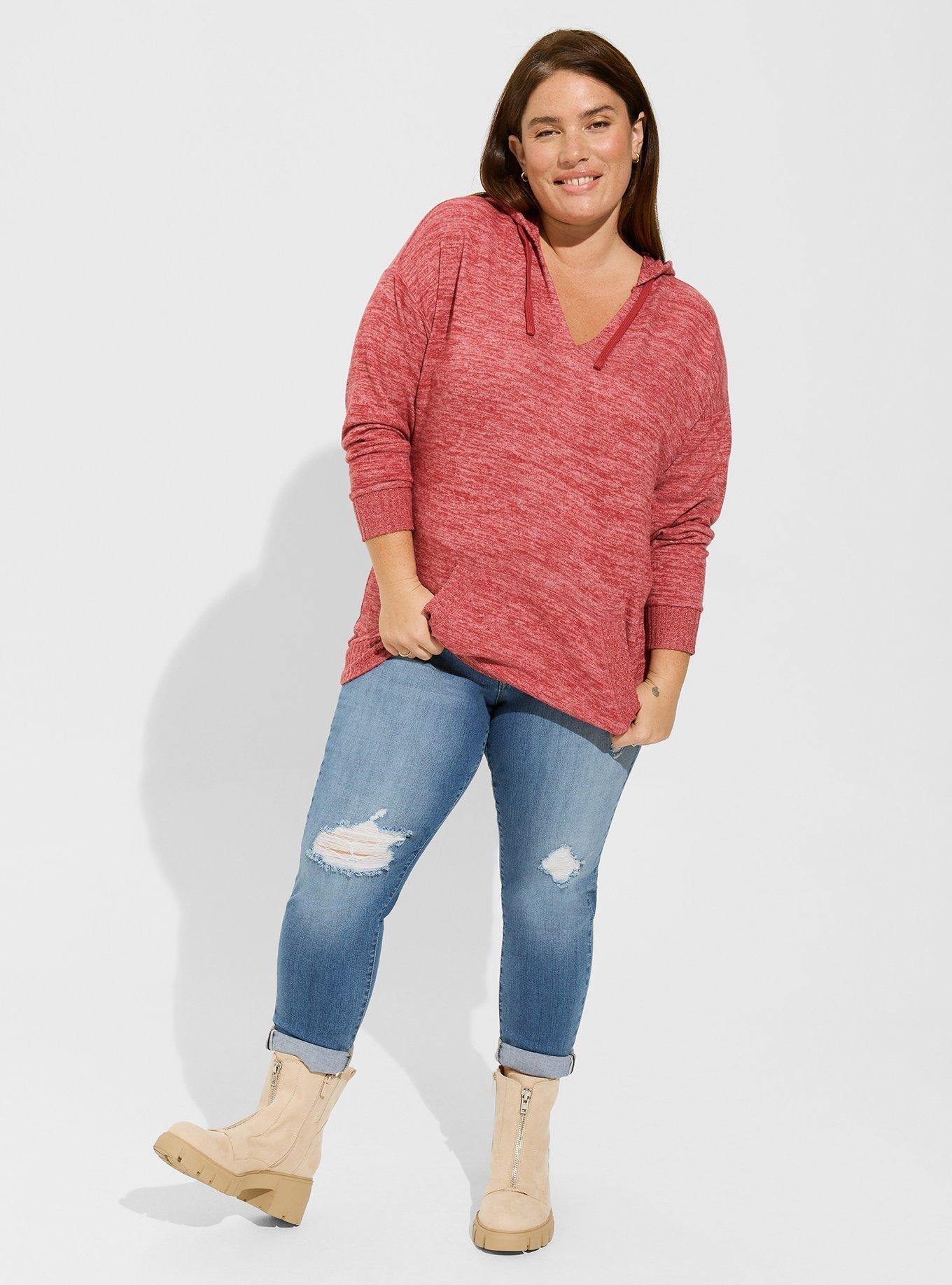 Plus Size - Relaxed Super Soft Plush Tunic Hoodie - Torrid