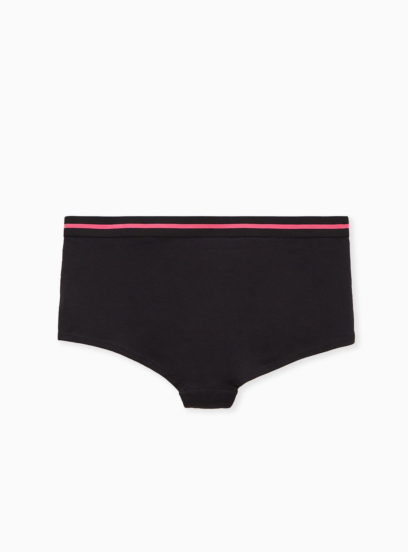 Plus Size - Pretty In Pink Multi Cotton Boyshort Panty - Torrid