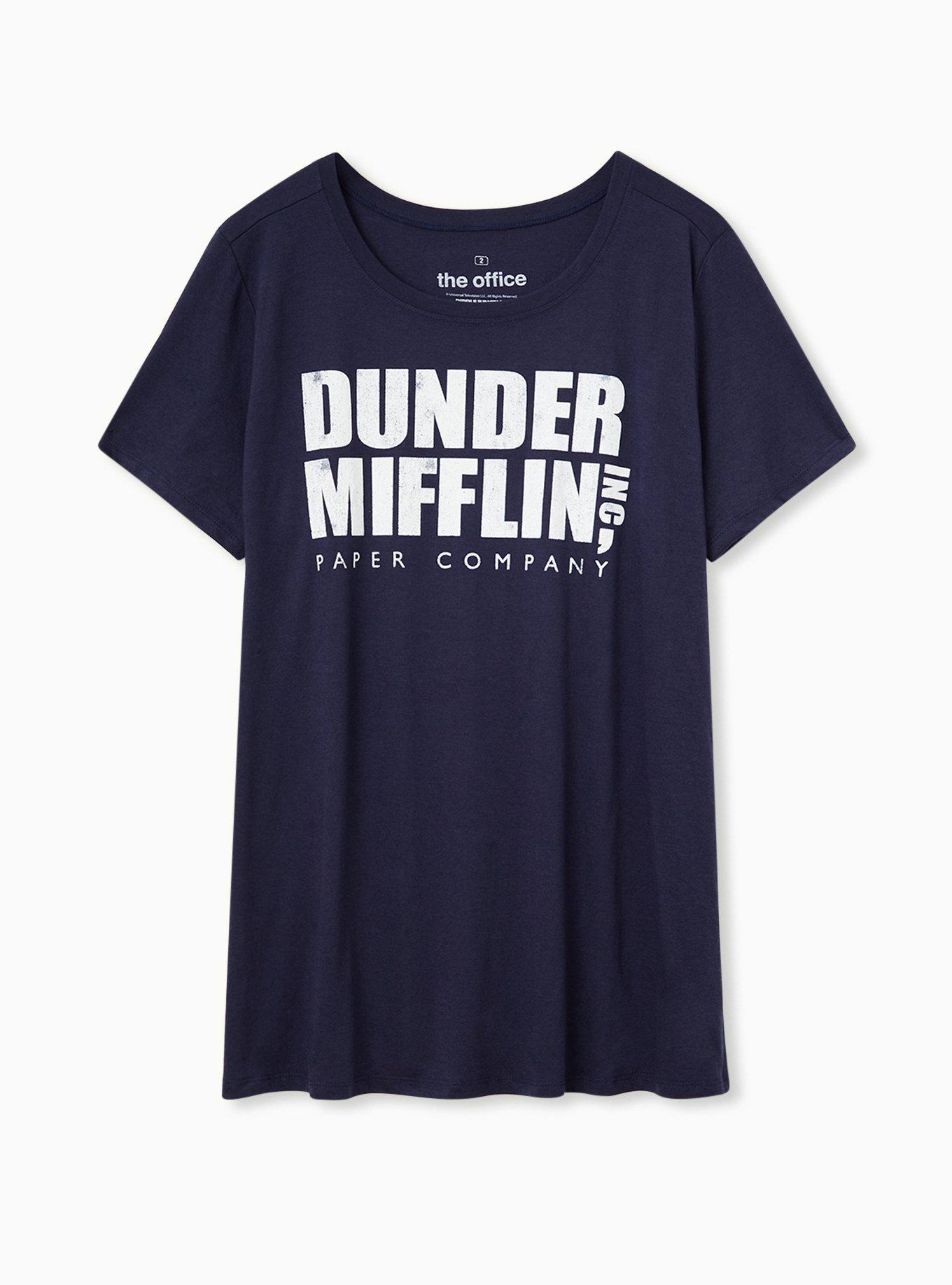 Plus Size - The Office Dunder Mifflin Slim Fit Tee - Navy - Torrid