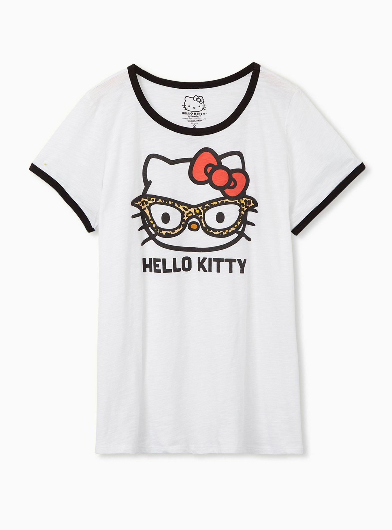 Plus Size - Hello Kitty Classic Fit Ringer Tee - White - Torrid