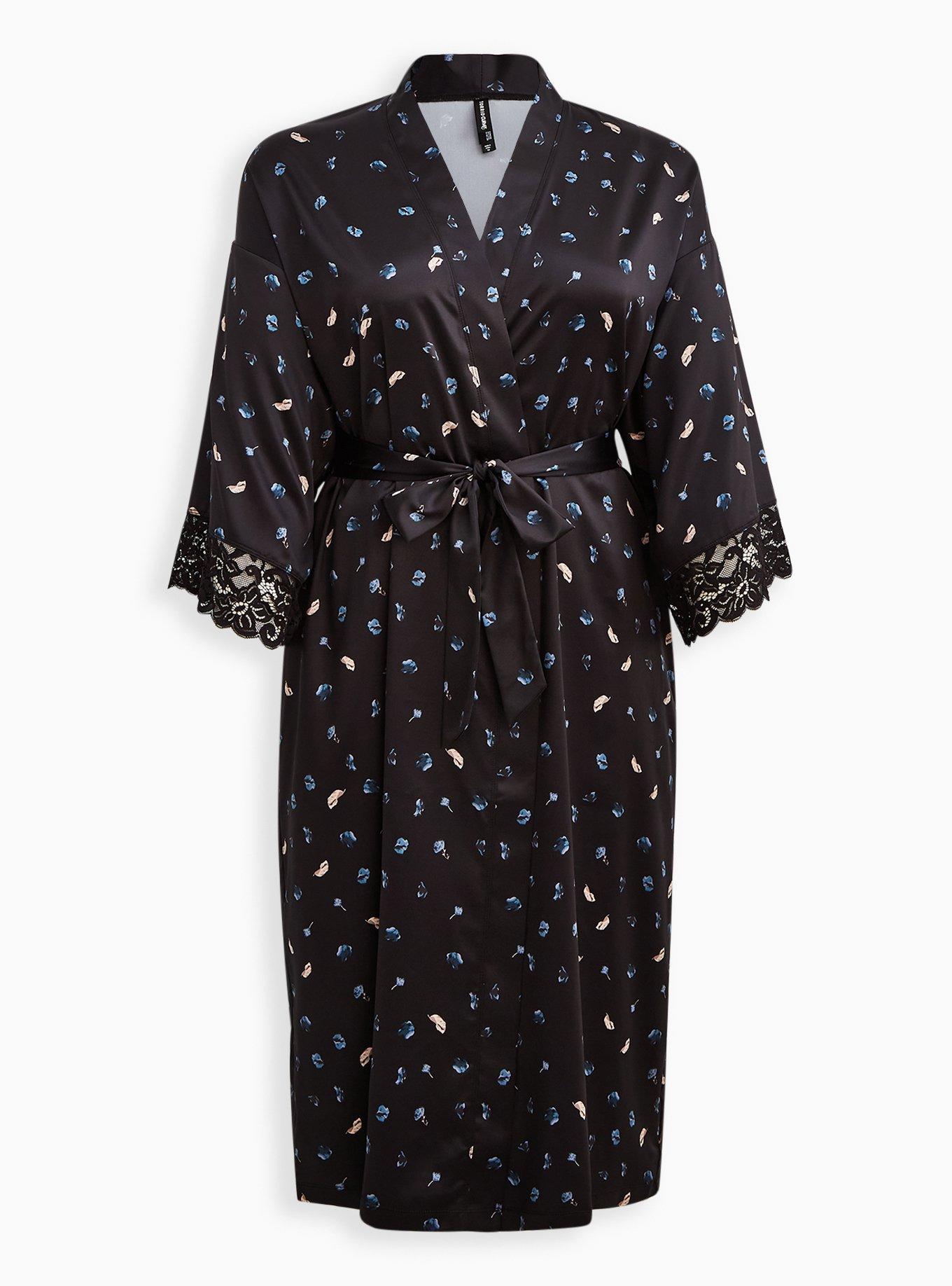 Plus Size - Satin Long Lingerie Robe - Torrid