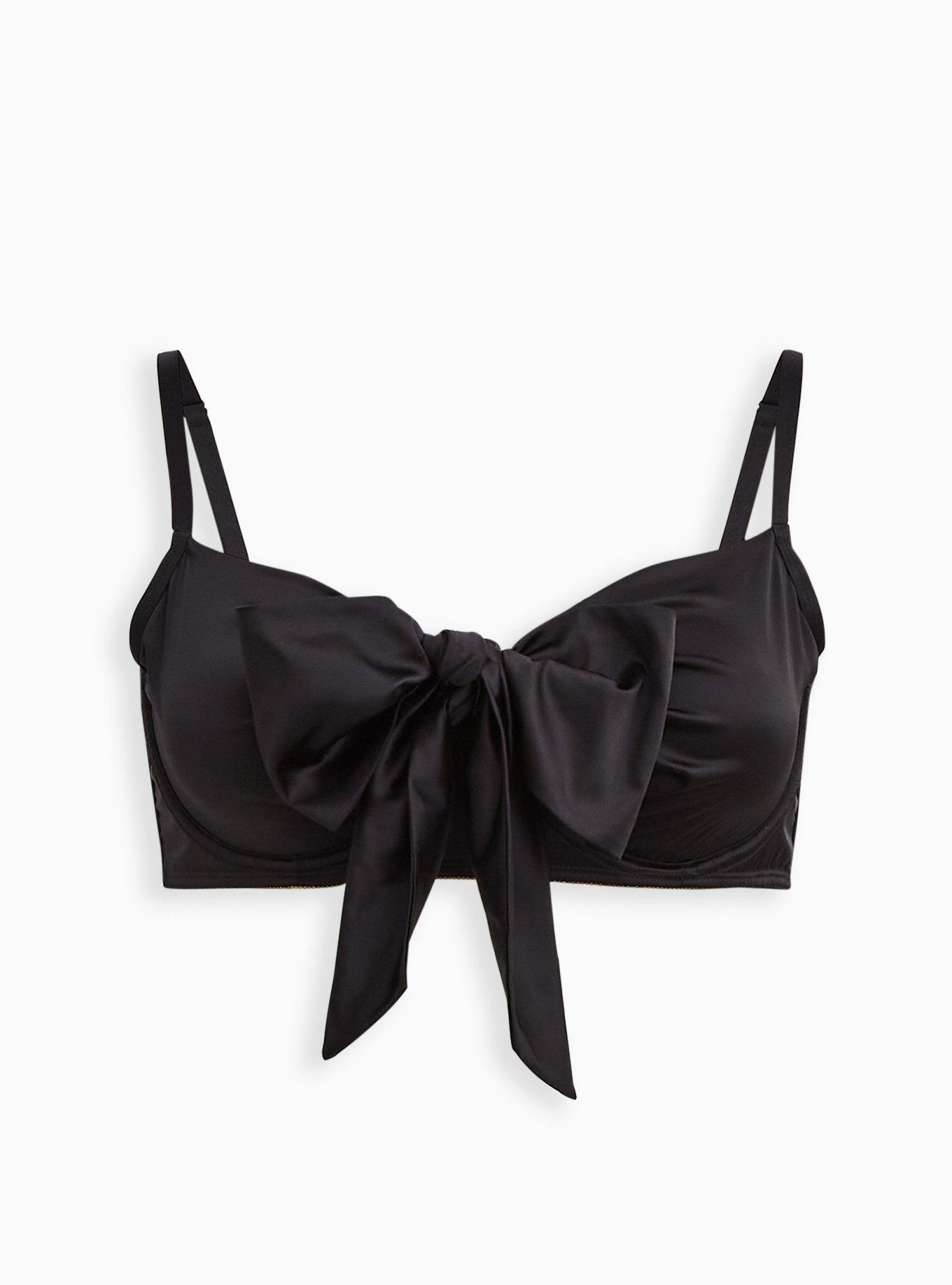 Plus Size - Big Bow Satin Underwire Bra - Torrid