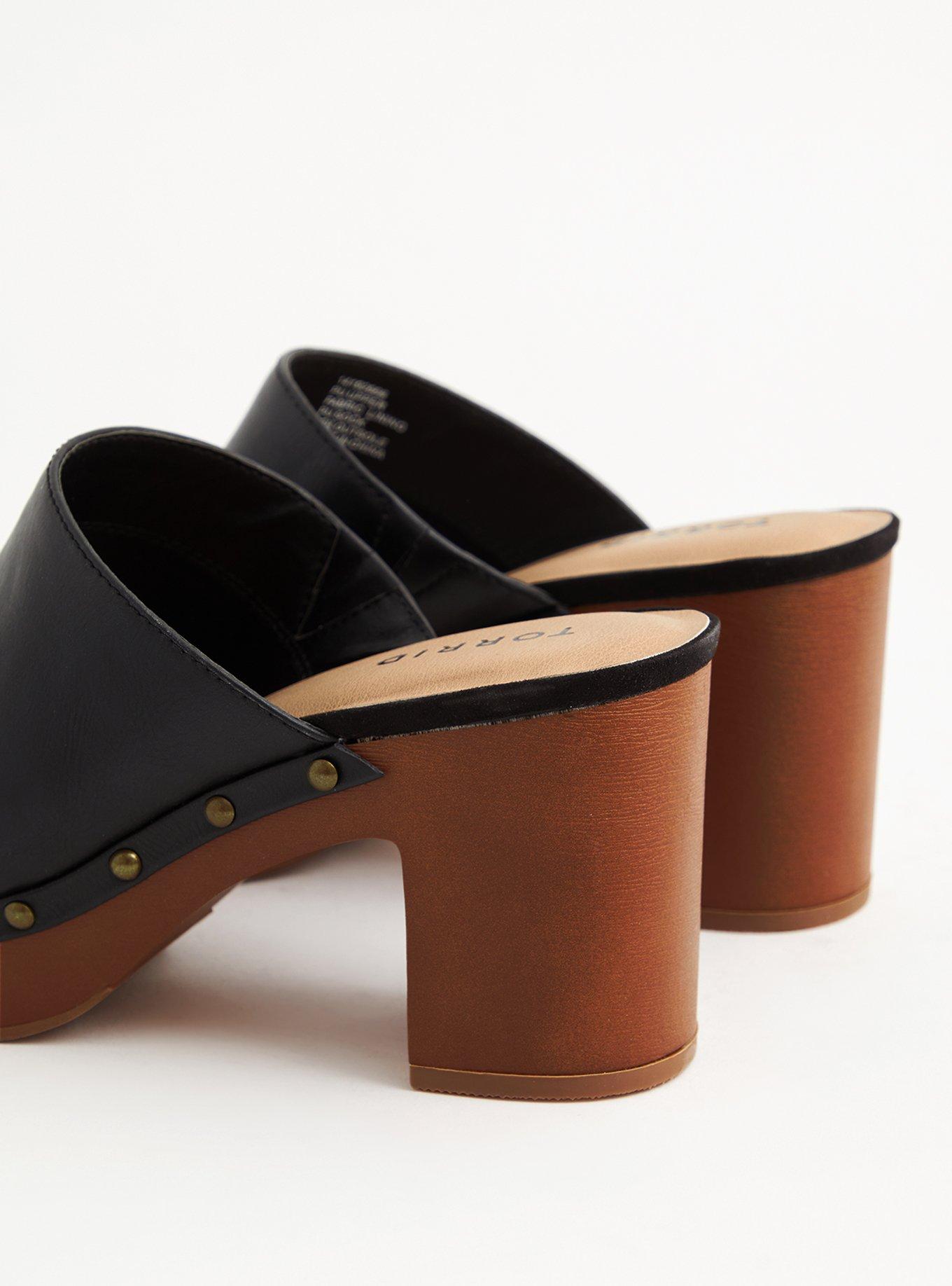 Plus Size - Platform Wooden Heel Mule (WW) - Torrid