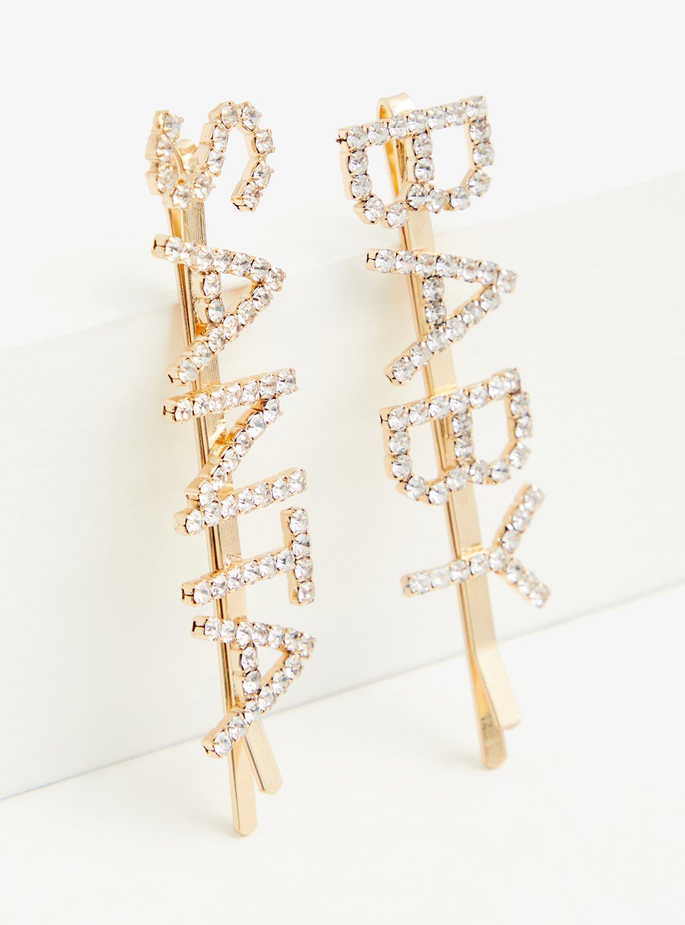 Plus Size - Silver-Tone Santa Baby Hair Pin Set - Set Of 2 - Torrid