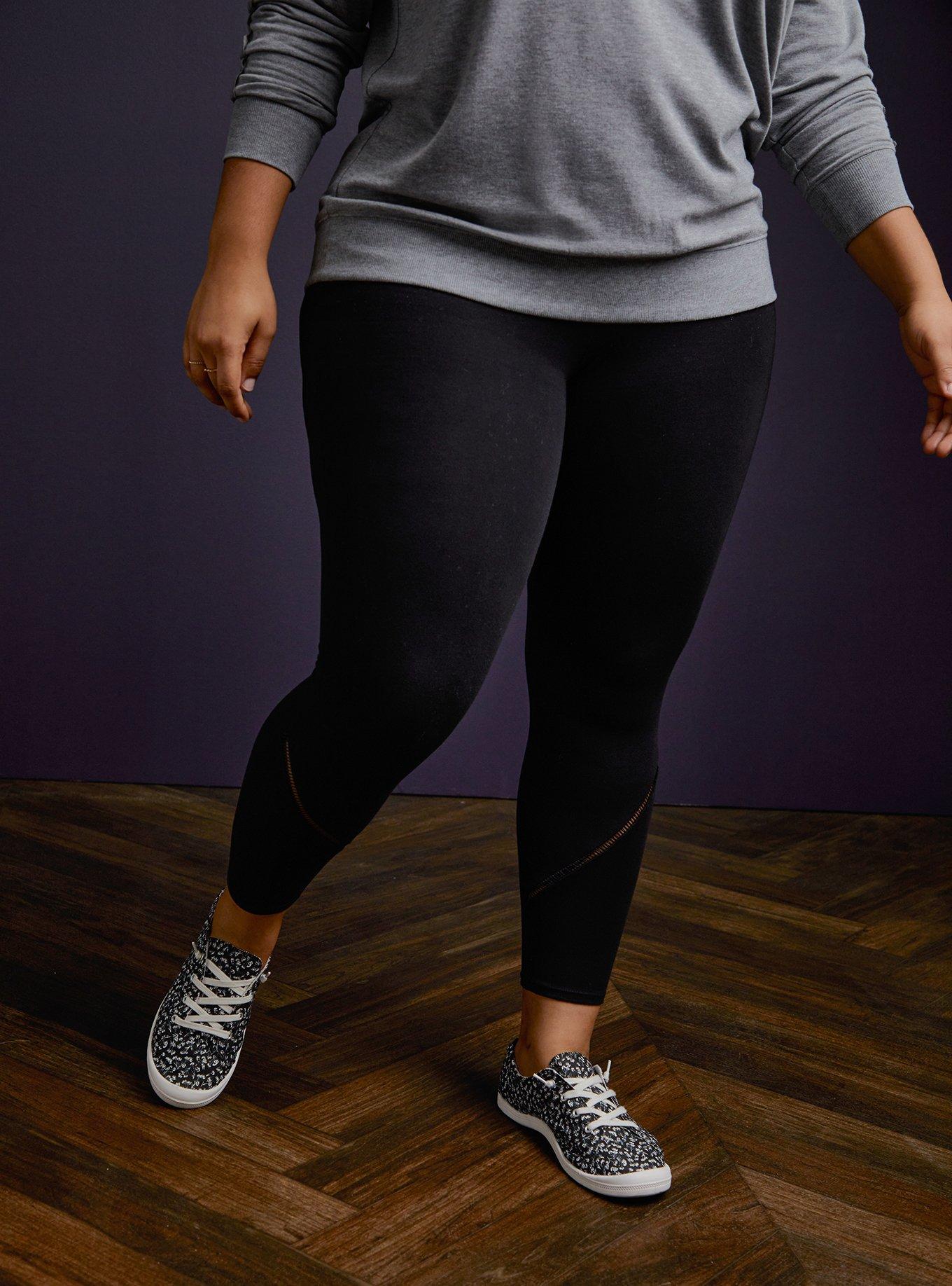 Plus Size - Premium Legging - Ladder Hem Black - Torrid