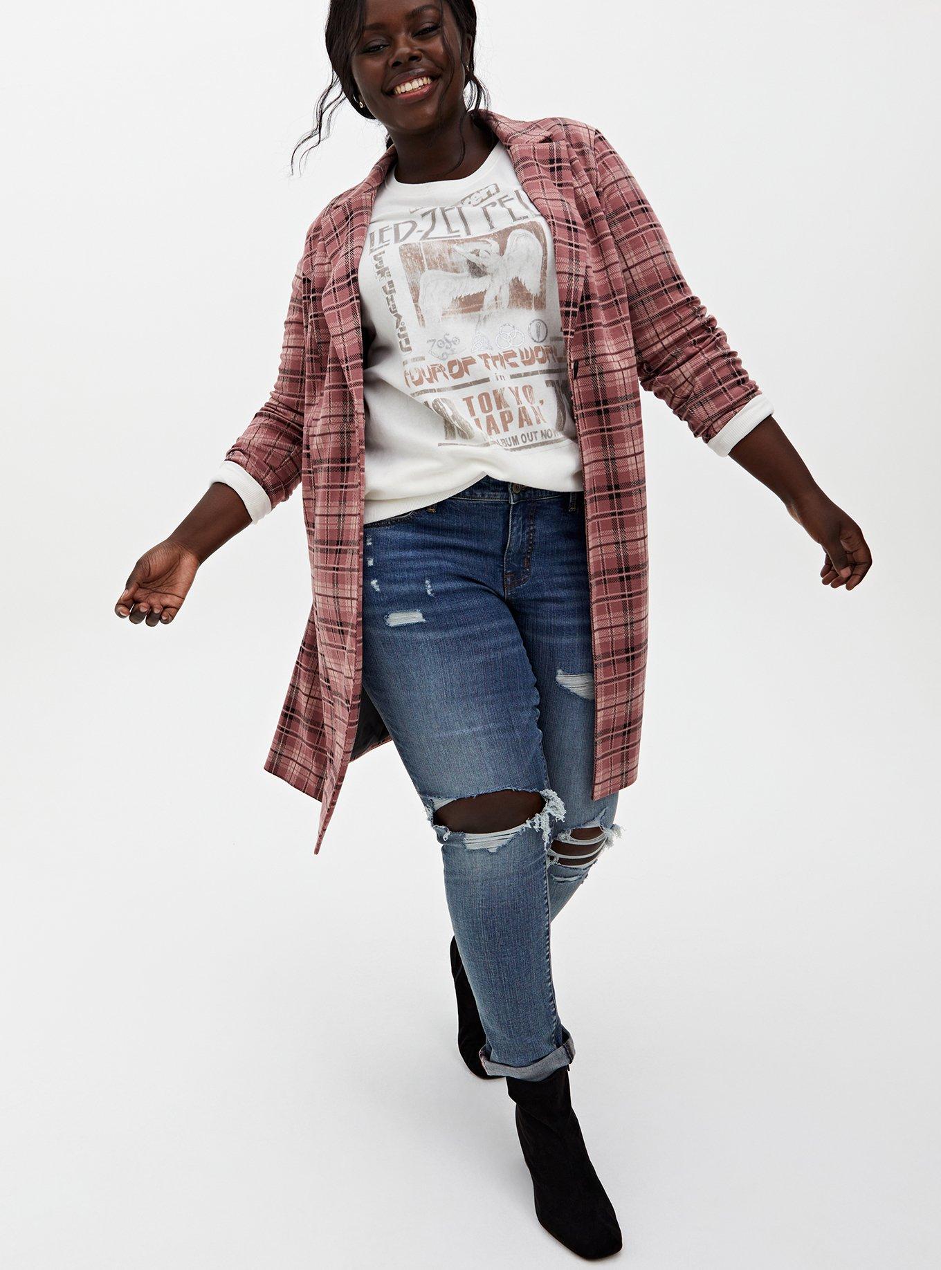 Plus Size - Led Zeppelin White Fleece Sweatshirt - Torrid