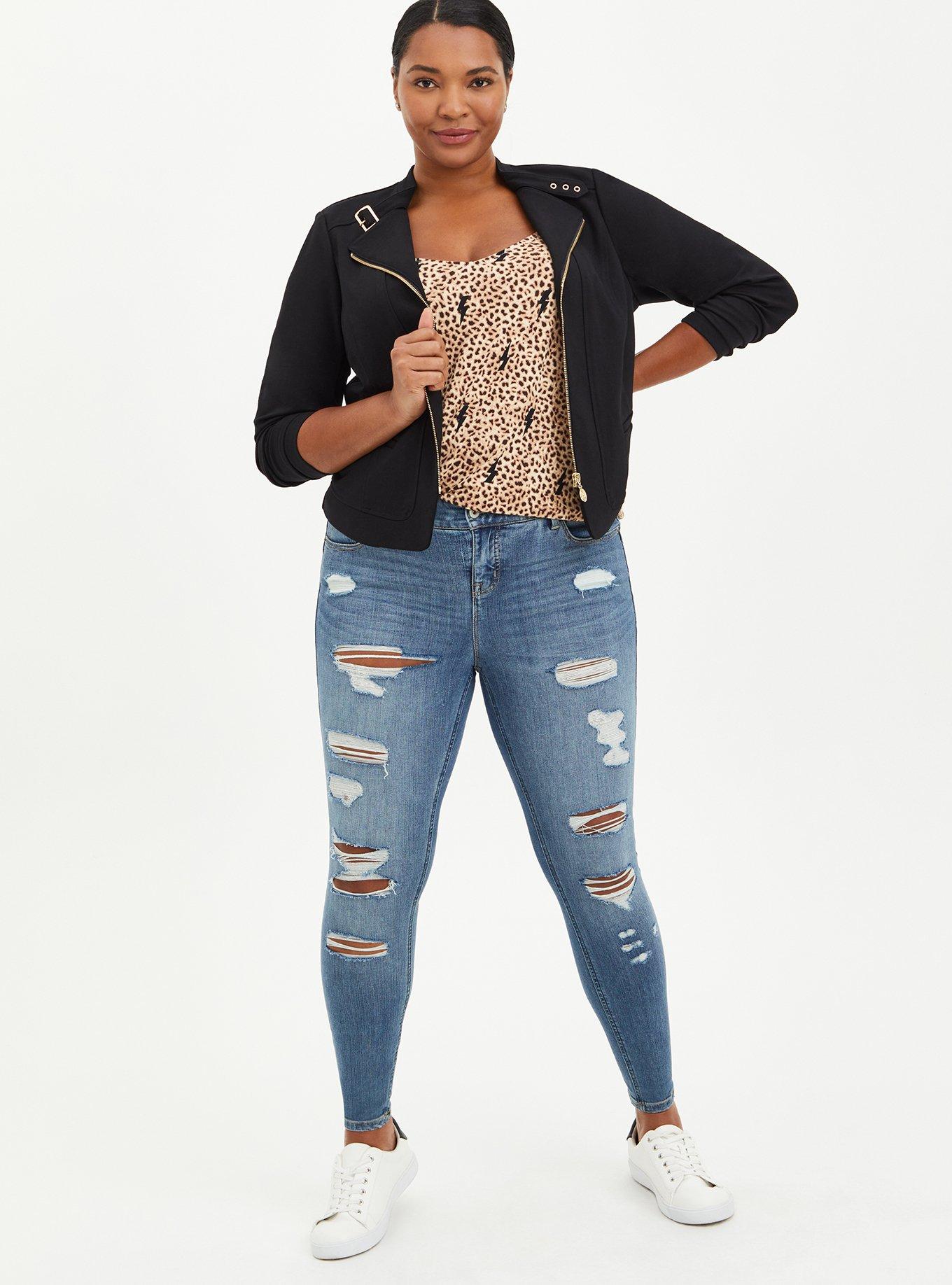 Plus Size - Studio Ponte Zip-Front Jacket - Torrid