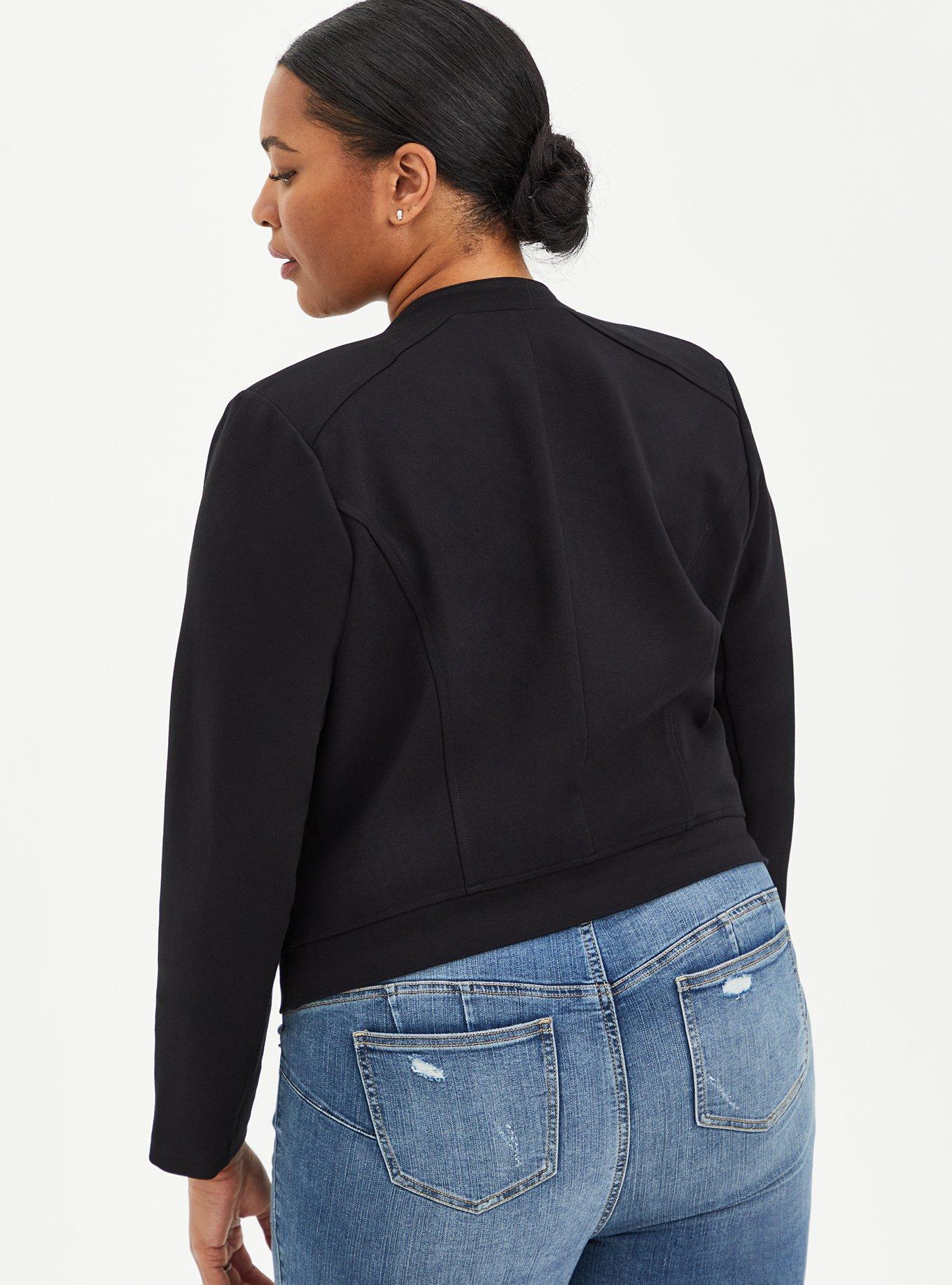 Plus Size - Studio Ponte Zip-Front Jacket - Torrid