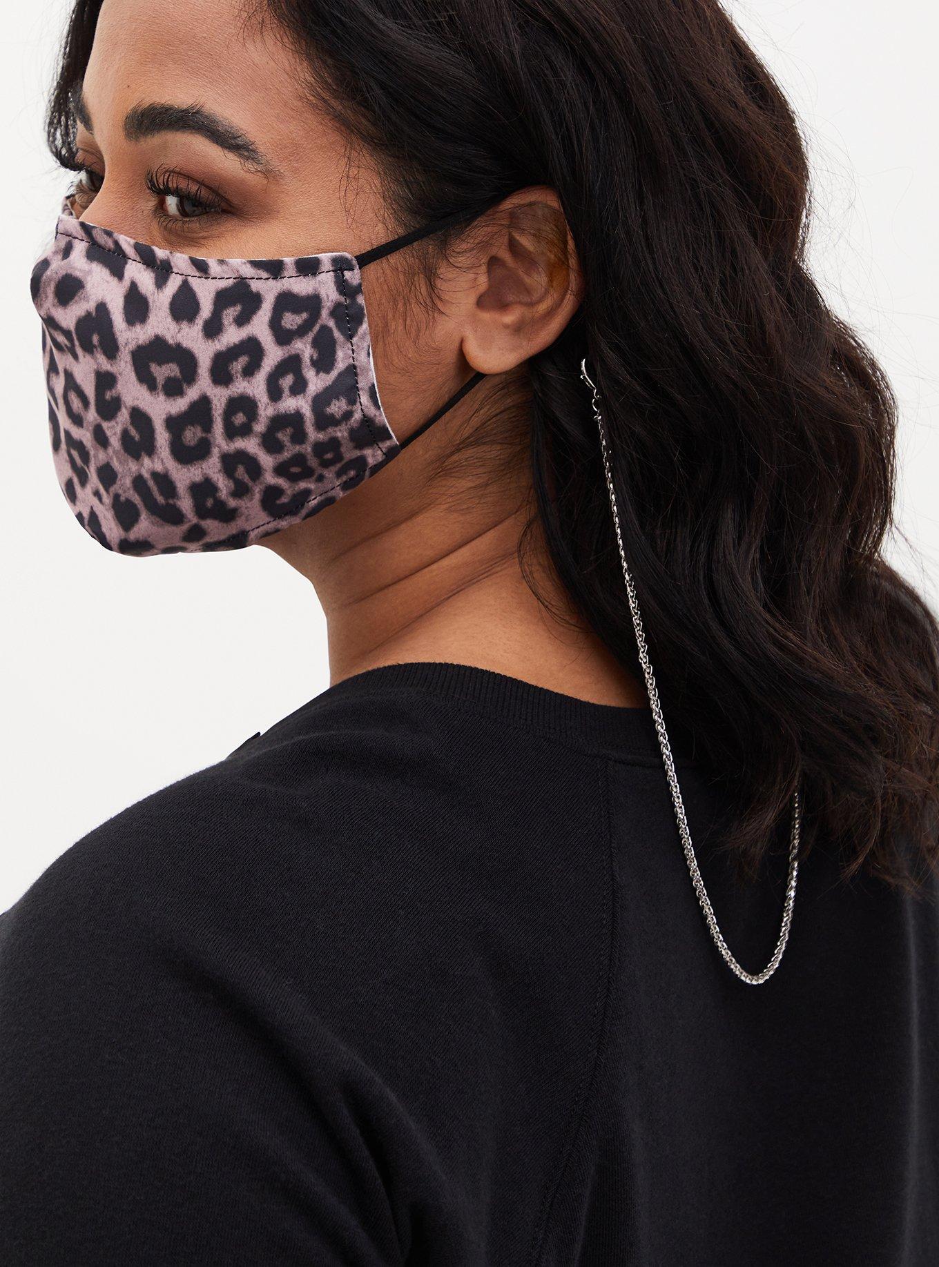 Plus Size - Silver-Tone Face Mask Chain - Torrid
