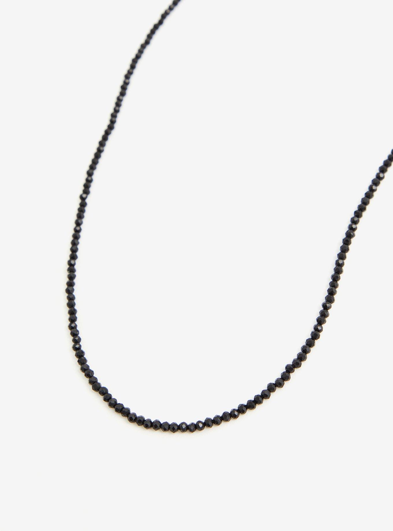 Plus Size - Black Beaded Face Mask Chain - Torrid