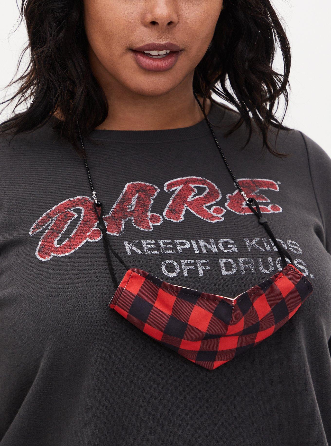 Plus Size - Black Beaded Face Mask Chain - Torrid