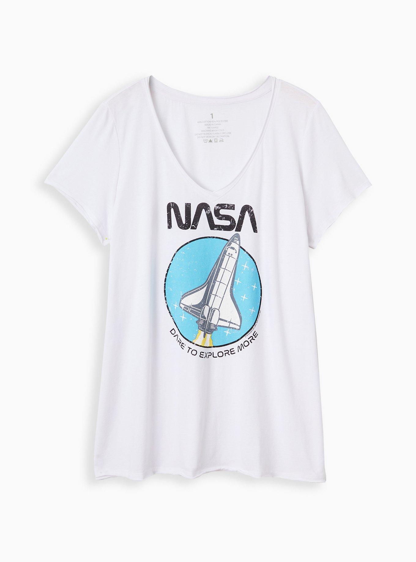Plus Size - Classic Fit V-Neck Tee - NASA White - Torrid