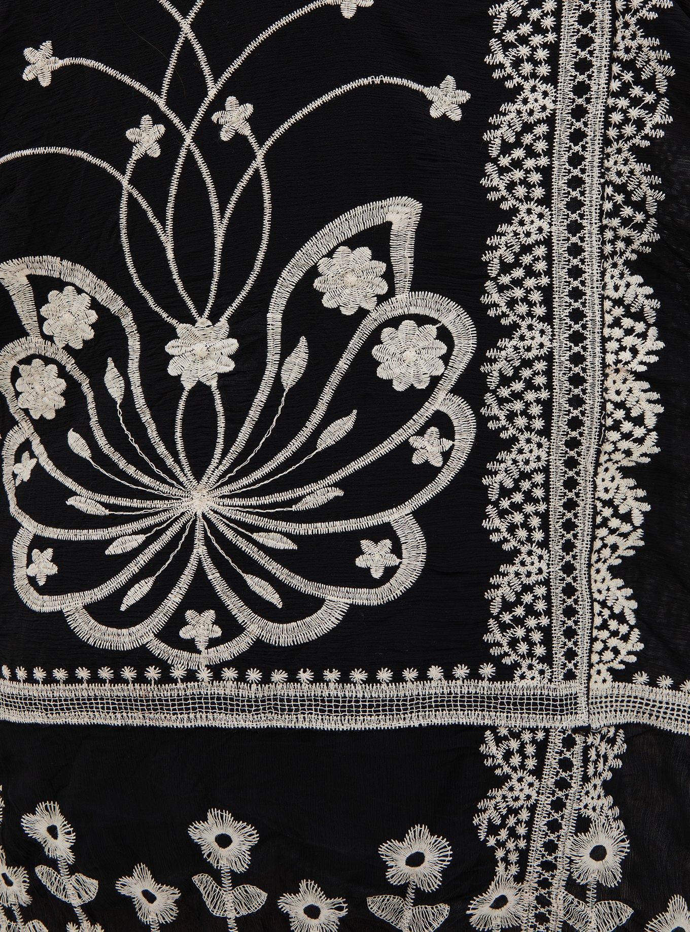 Plus Size - Black & White Floral Ruana - Torrid