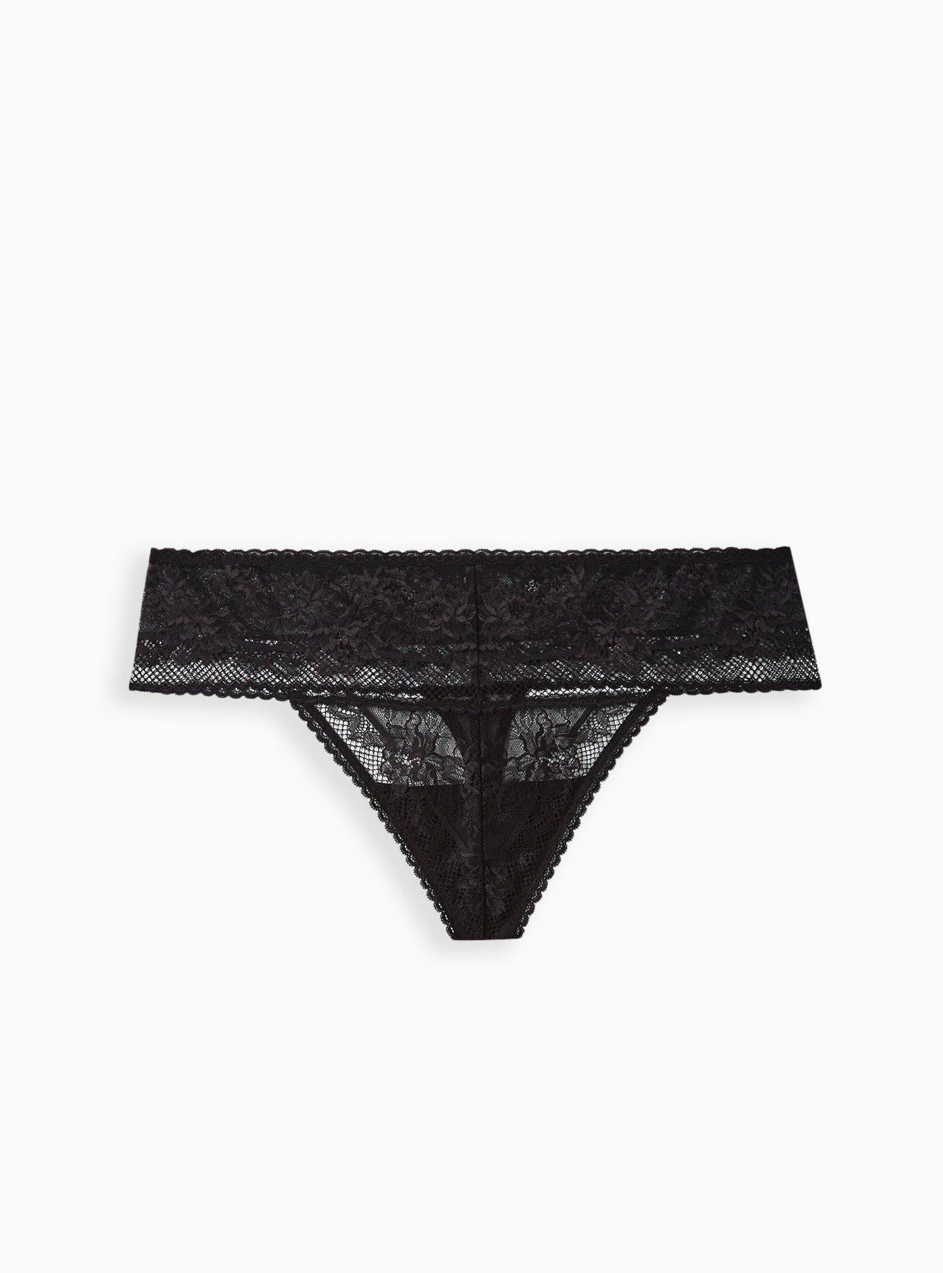 Plus Size - Fleur Lace Mid-Rise Thong Panty - Torrid