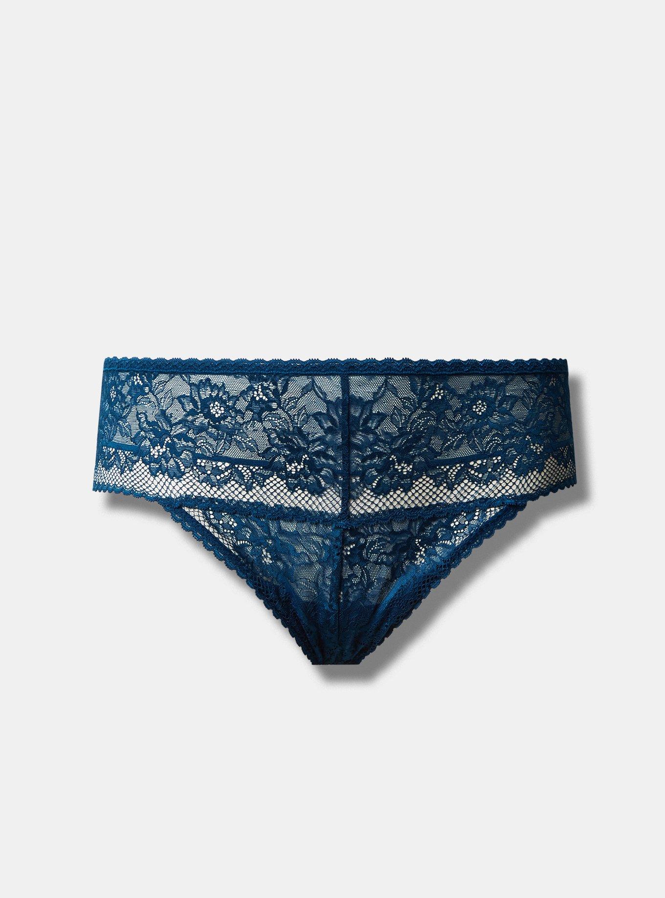 Plus Size - Fleur Lace Mid-Rise Thong Panty - Torrid