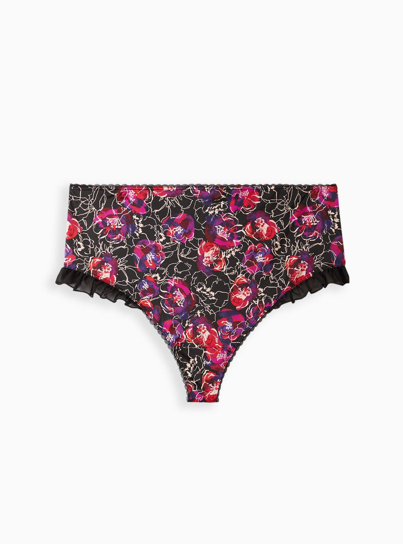 Plus Size - Satin Ruffle High-Rise Thong Panty - Torrid