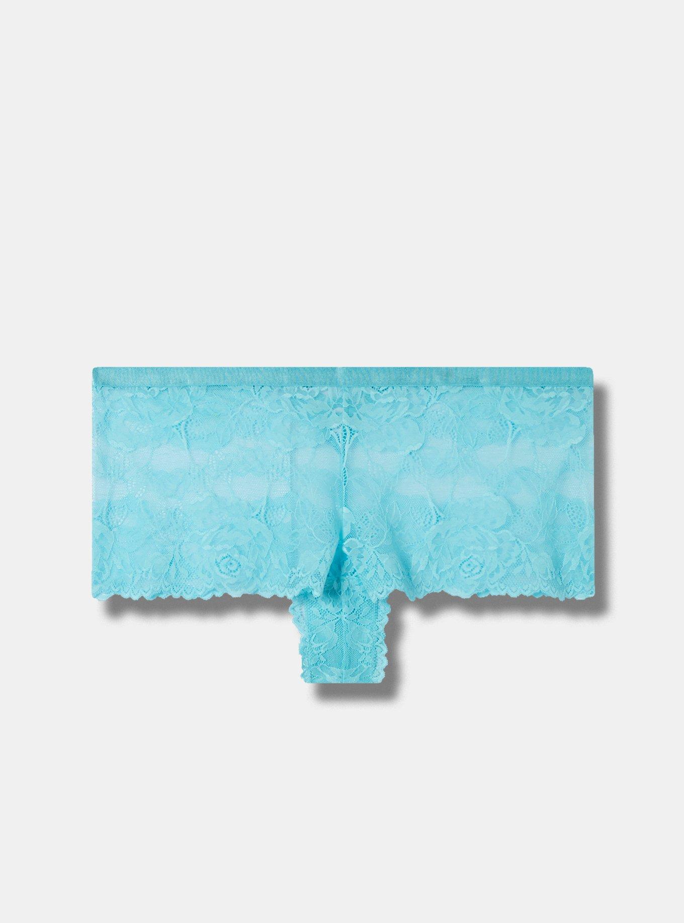 Plus Size - Floral Lace Mid-Rise Cheeky Mini Lattice Back Panty - Torrid