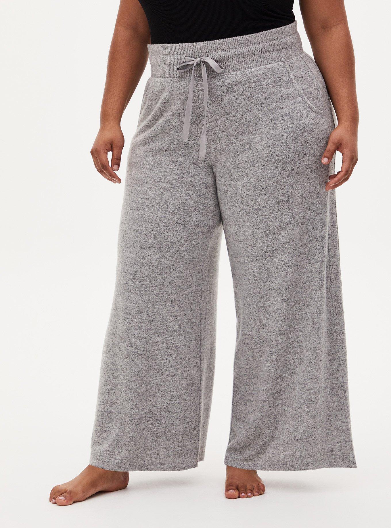 Plus Size - Super Soft Plush Drawstring Wide Leg Lounge Pant - Torrid