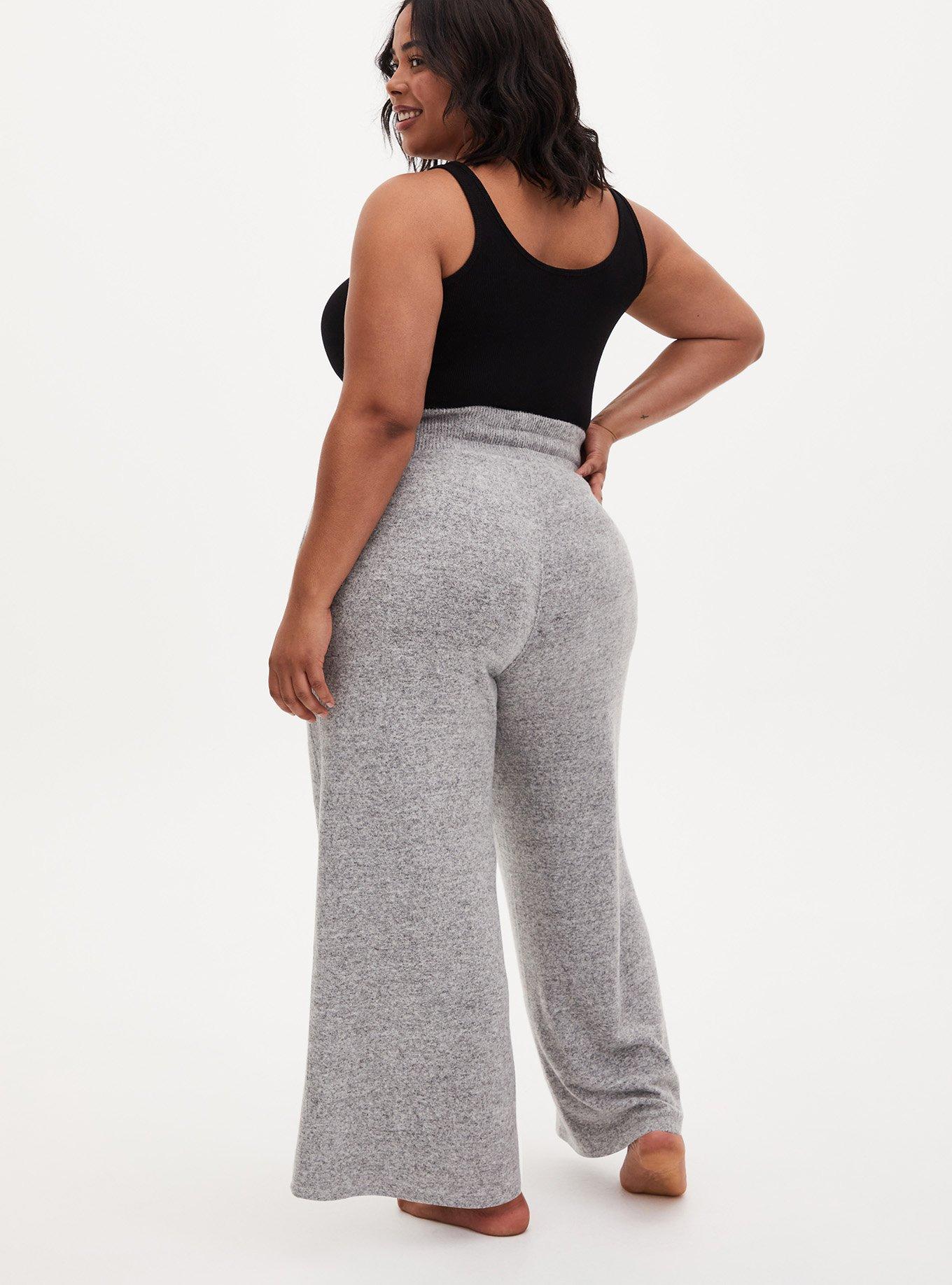 Plus Size - Super Soft Plush Drawstring Wide Leg Lounge Pant - Torrid