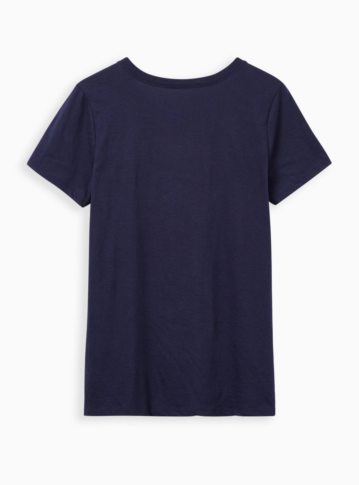 Plus Size - Slim Fit Crew Tee - Connect Four Navy - Torrid