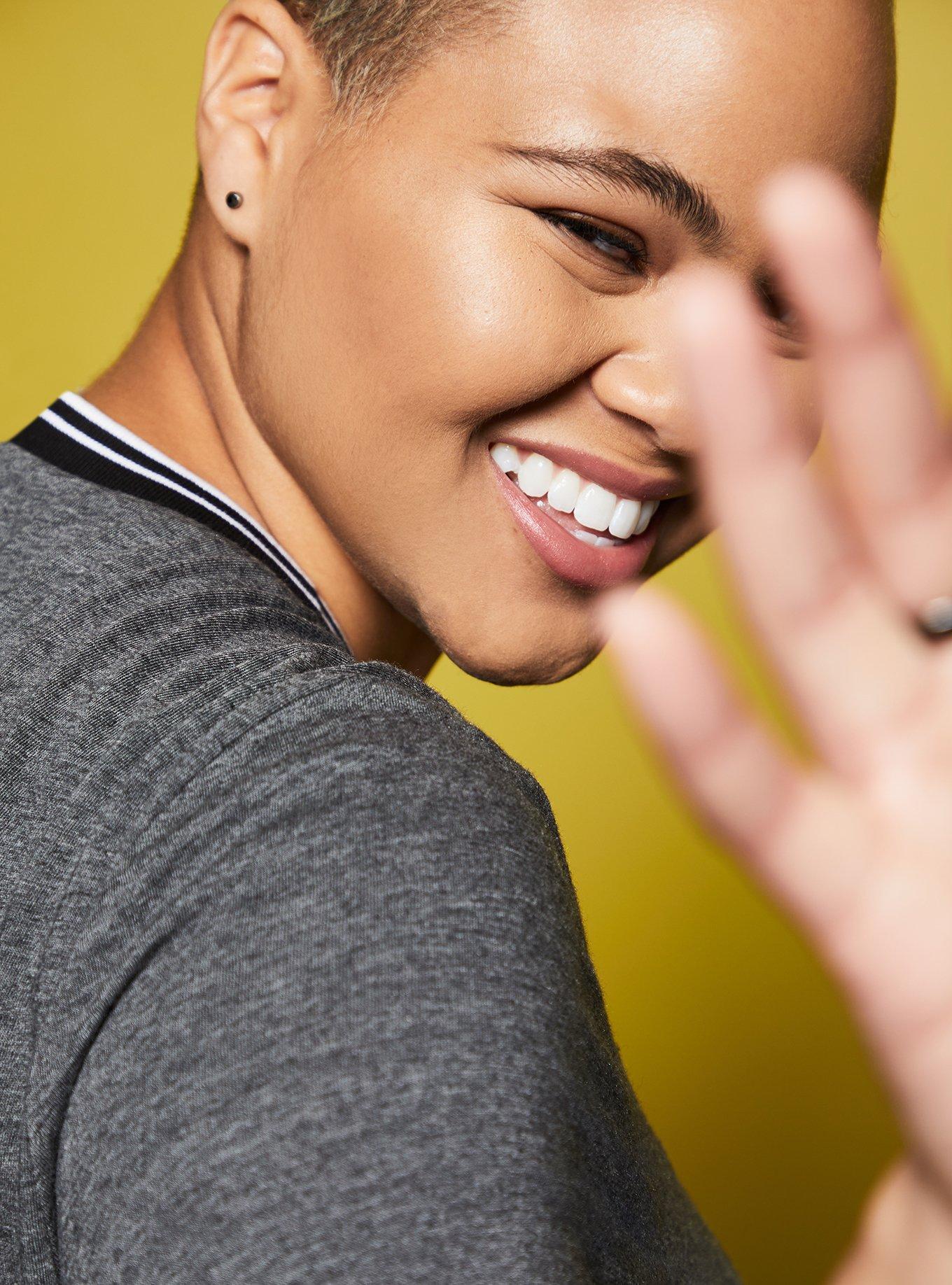 Plus Size - LoveSick Poison Grey Wash Ringer Tee - Torrid