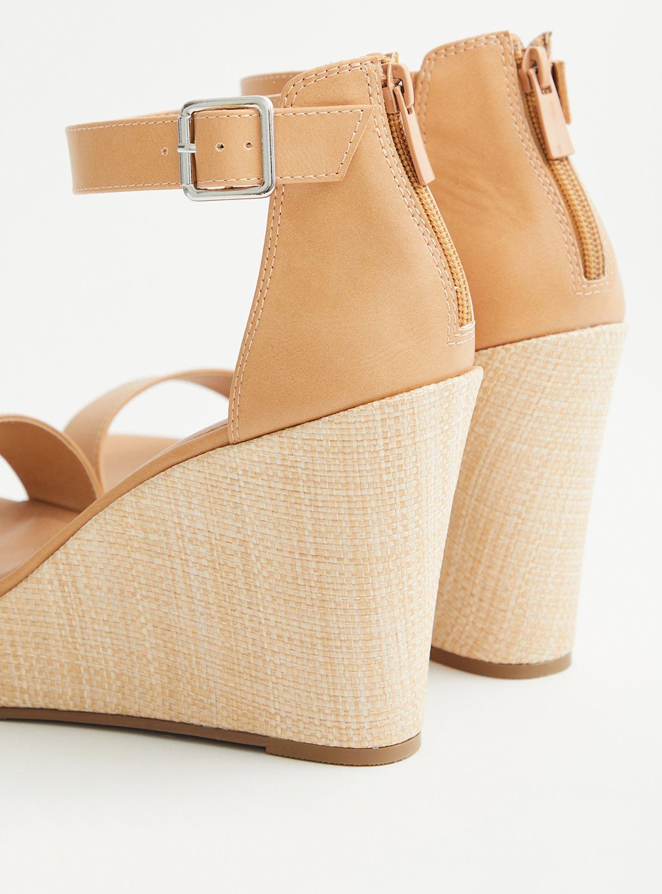 Plus Size - Tan Faux Leather Platform Wedge (WW) - Torrid