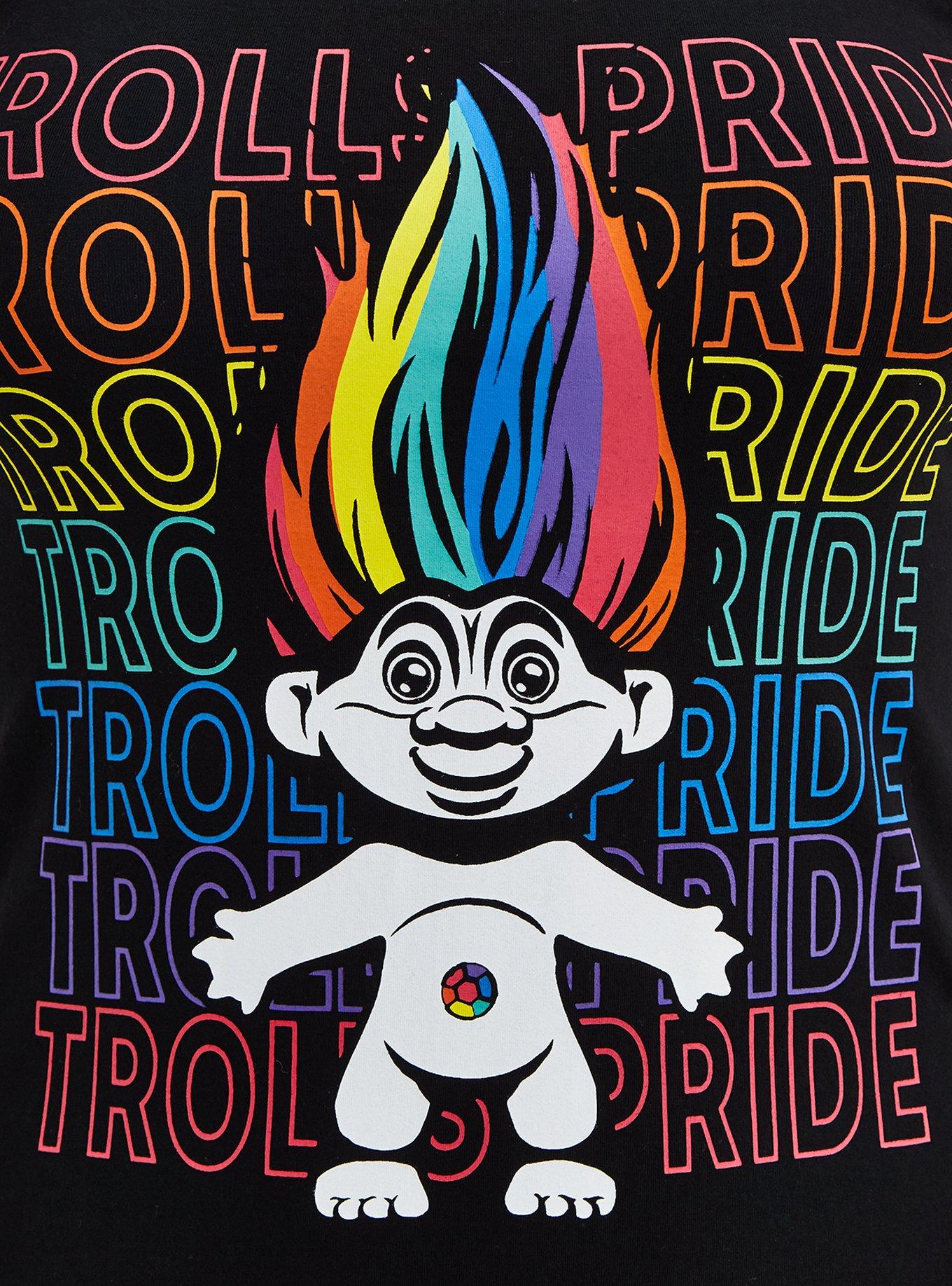 Plus Size - Trolls Rainbow Hi-Neck Foxy Tank - Pride Black - Torrid