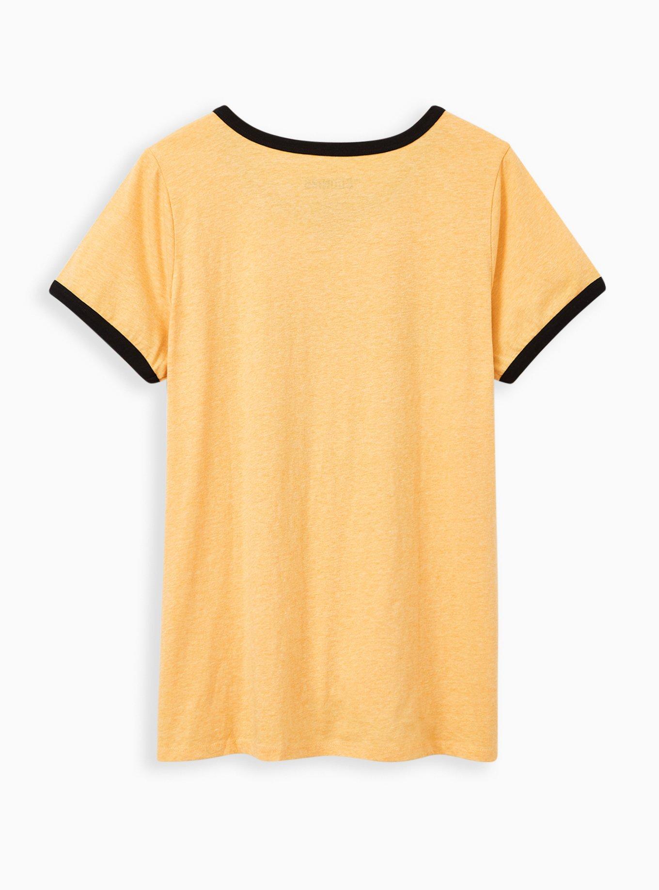 Plus Size - Classic Fit Ringer Tee - Goonies Bike Yellow - Torrid