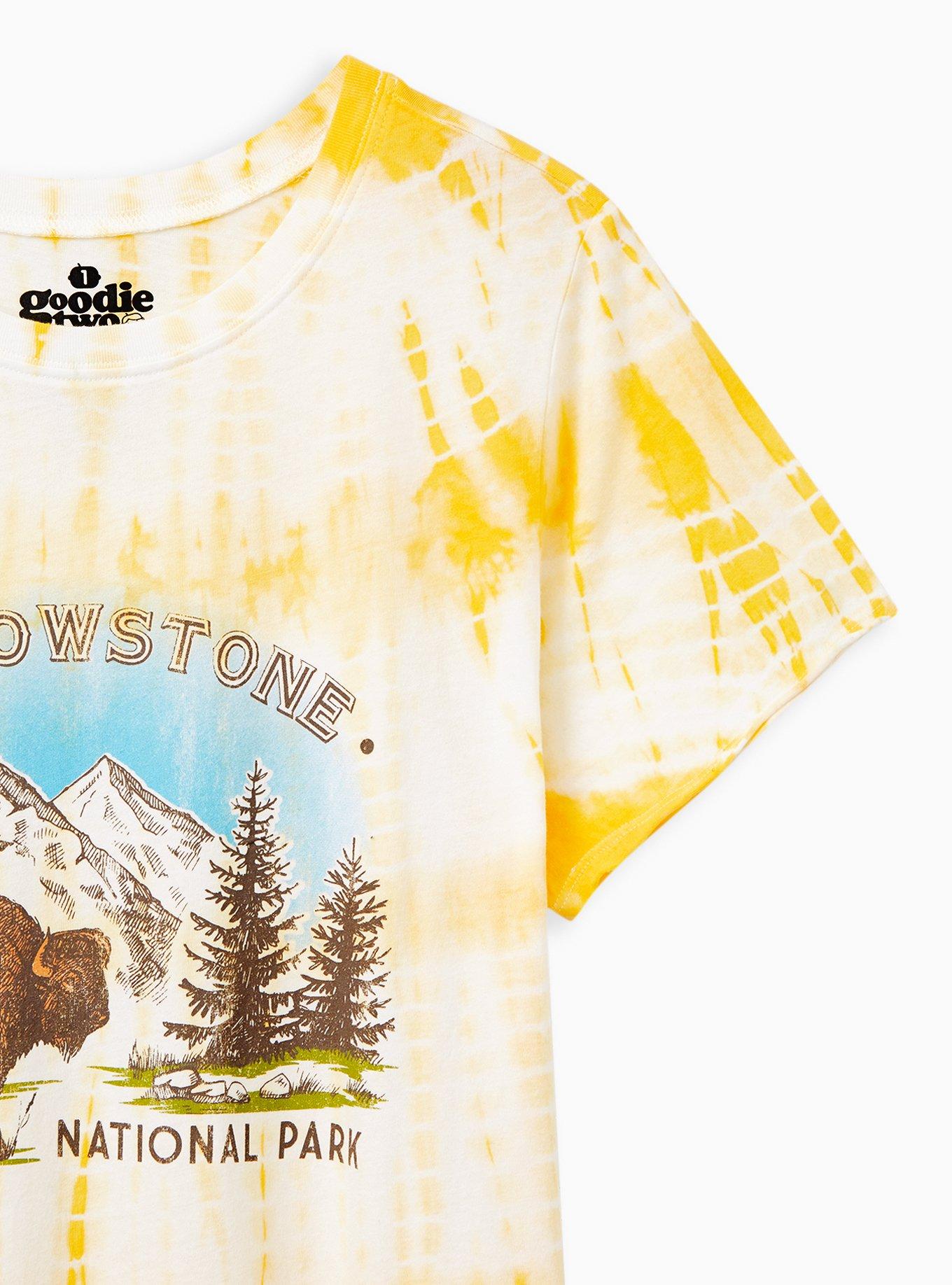 Plus Size - Classic Crew Tee - Yellowstone Yellow Tie-Dye - Torrid
