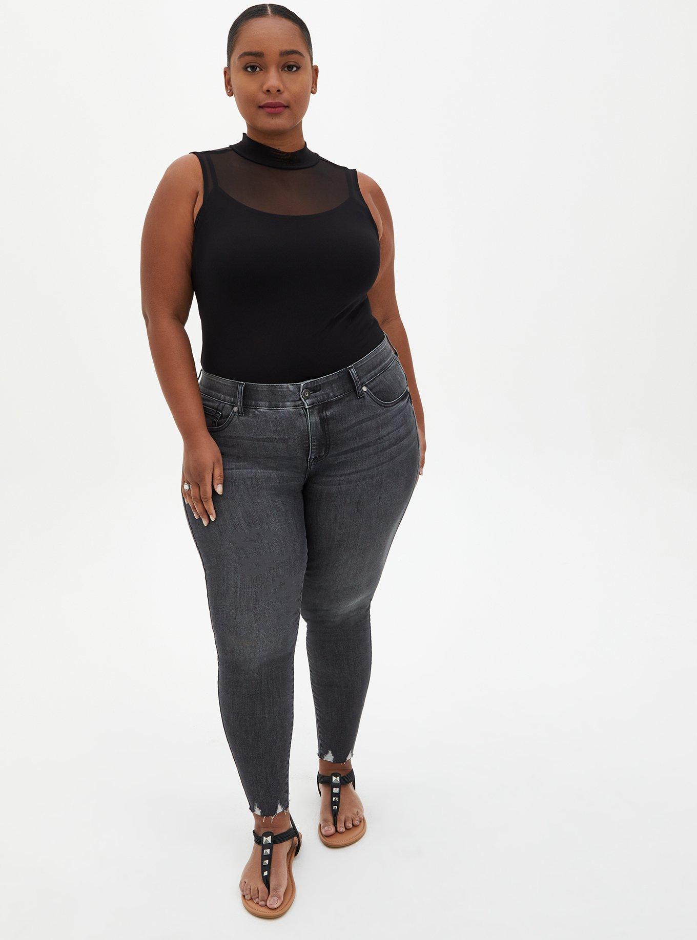 Plus Size - Foxy Mesh Mock Neck Tank - Torrid