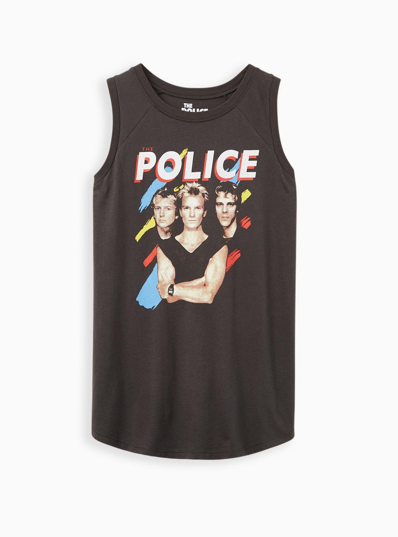 Plus Size - Classic Fit Raglan Tank - Police Vintage Black - Torrid