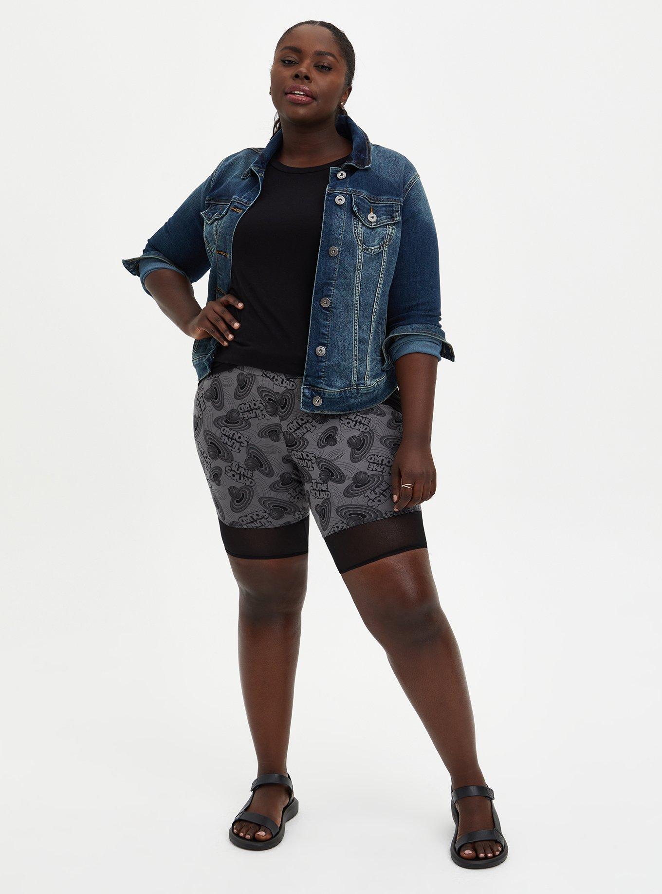 Plus Size Space Jam 2 Mesh Panel Bike Short Torrid