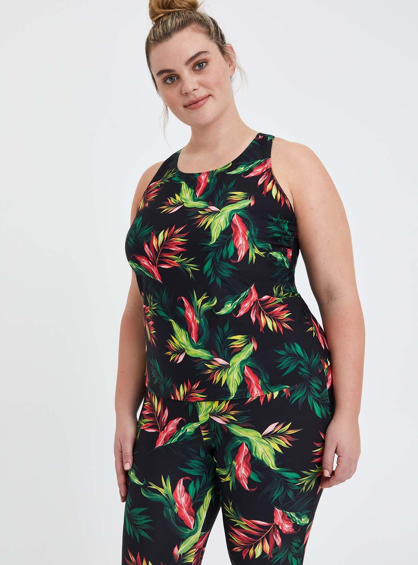 Plus Size - Active Wireless High Neck Tankini - Torrid