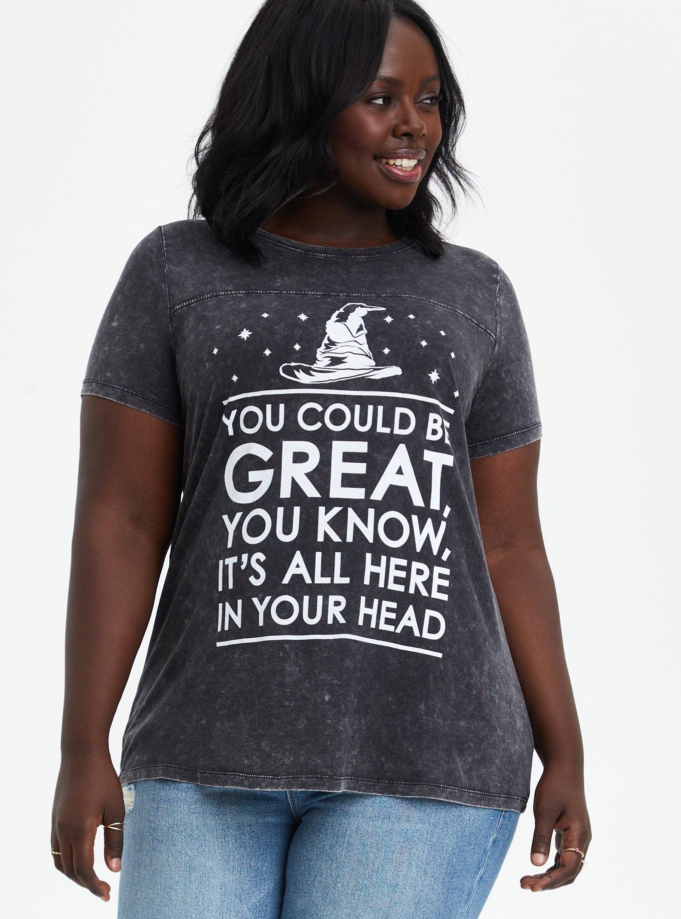 Plus Size - Harry Potter Sorting Hat Mineral Wash Top - Torrid