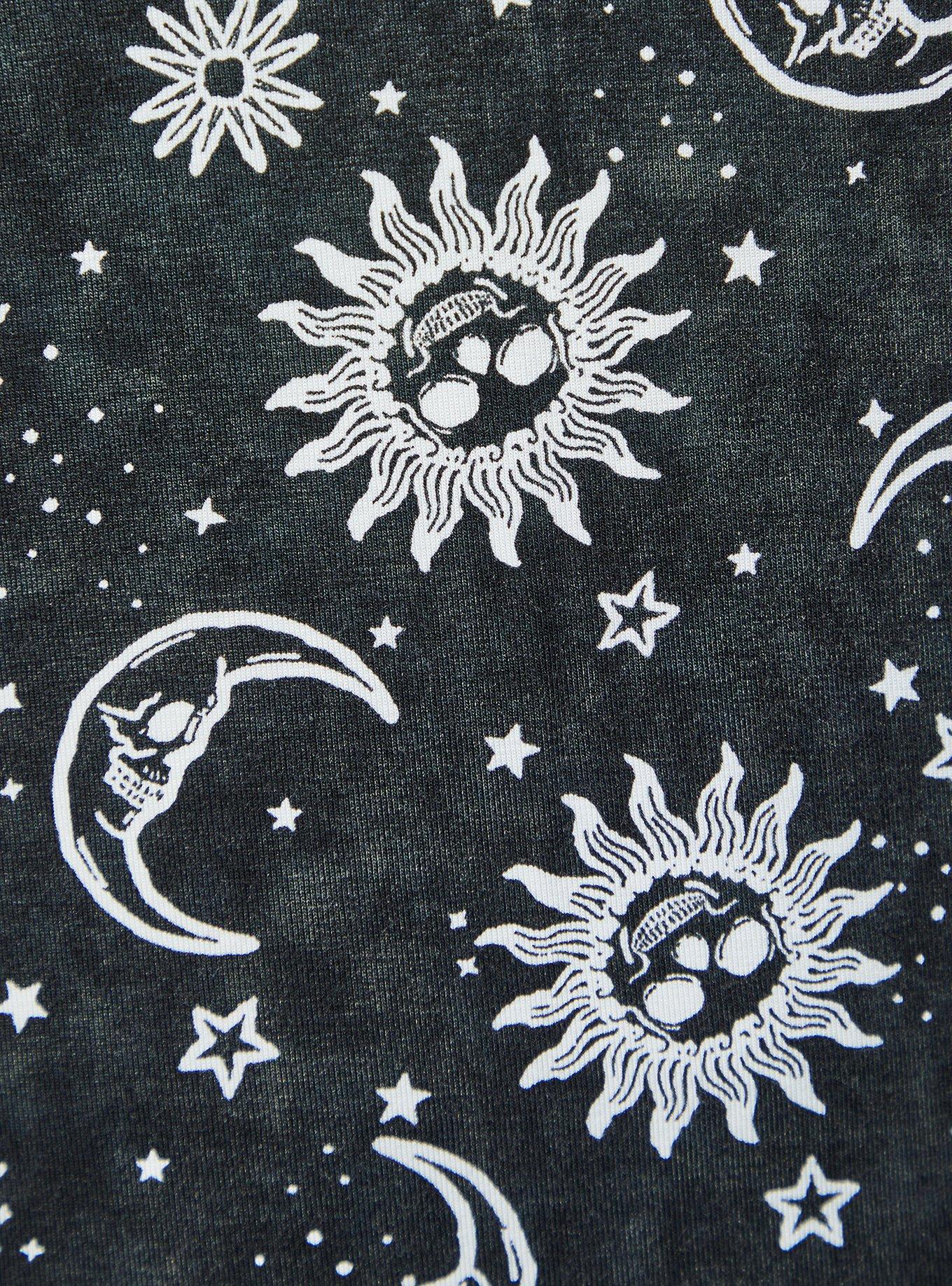 Plus Size - Lovesick Sun & Moon – Black Mineral Wash Super Soft T-Shirt ...