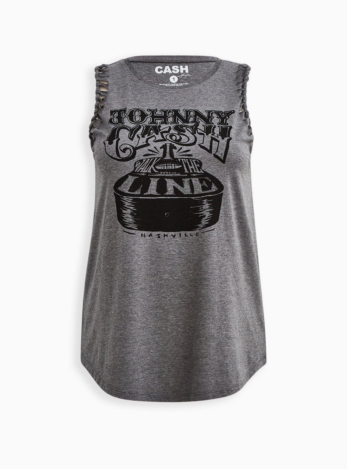 Plus Size - Classic Fit Slash Tank - Johnny Cash Grey - Torrid