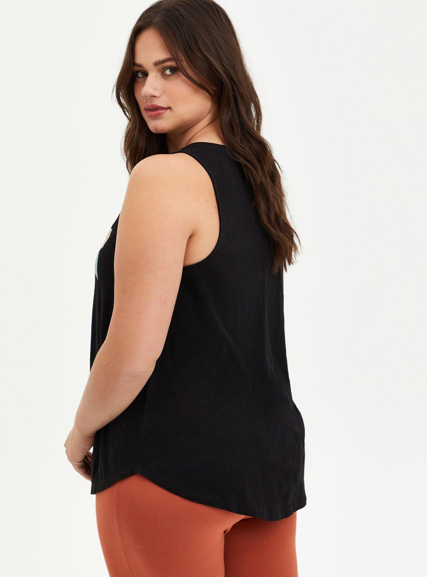 Plus Size - Classic Fit Tank - Celestial Flowers Black - Torrid