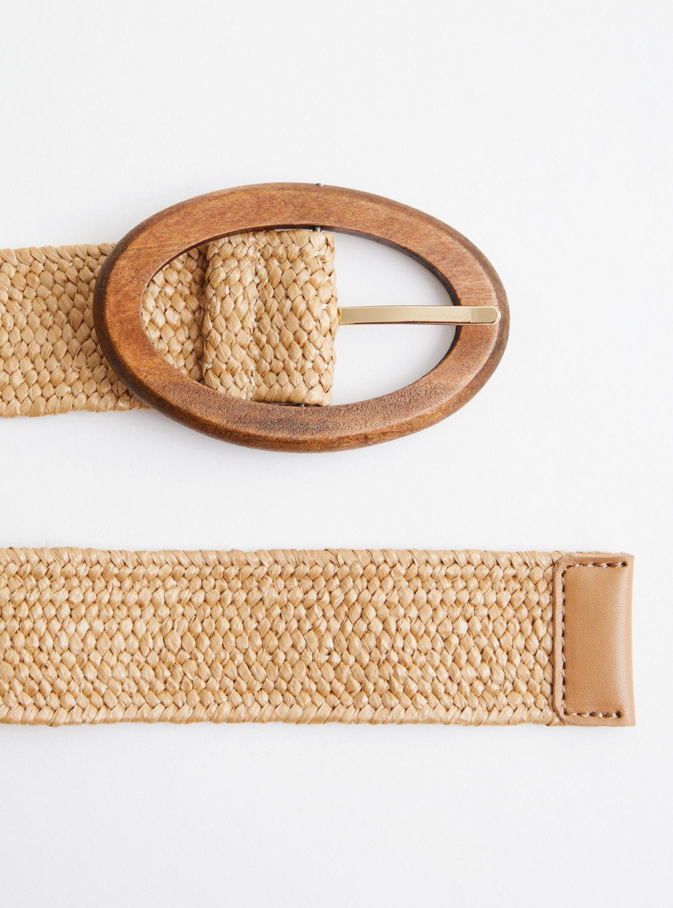 Plus Size - B Neutral Raffia Stretch Belt - Torrid