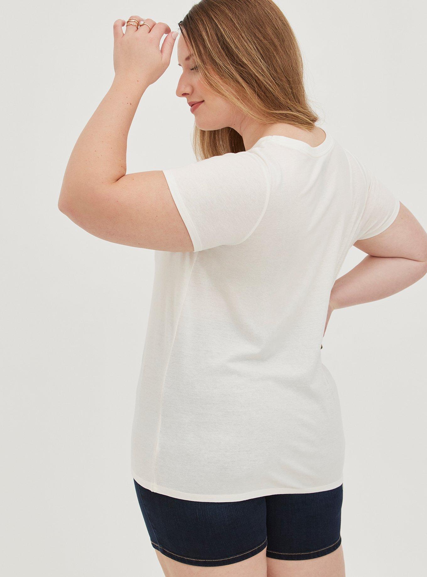 Plus Size - Classic Fit Crew Tee - No Doubt White - Torrid