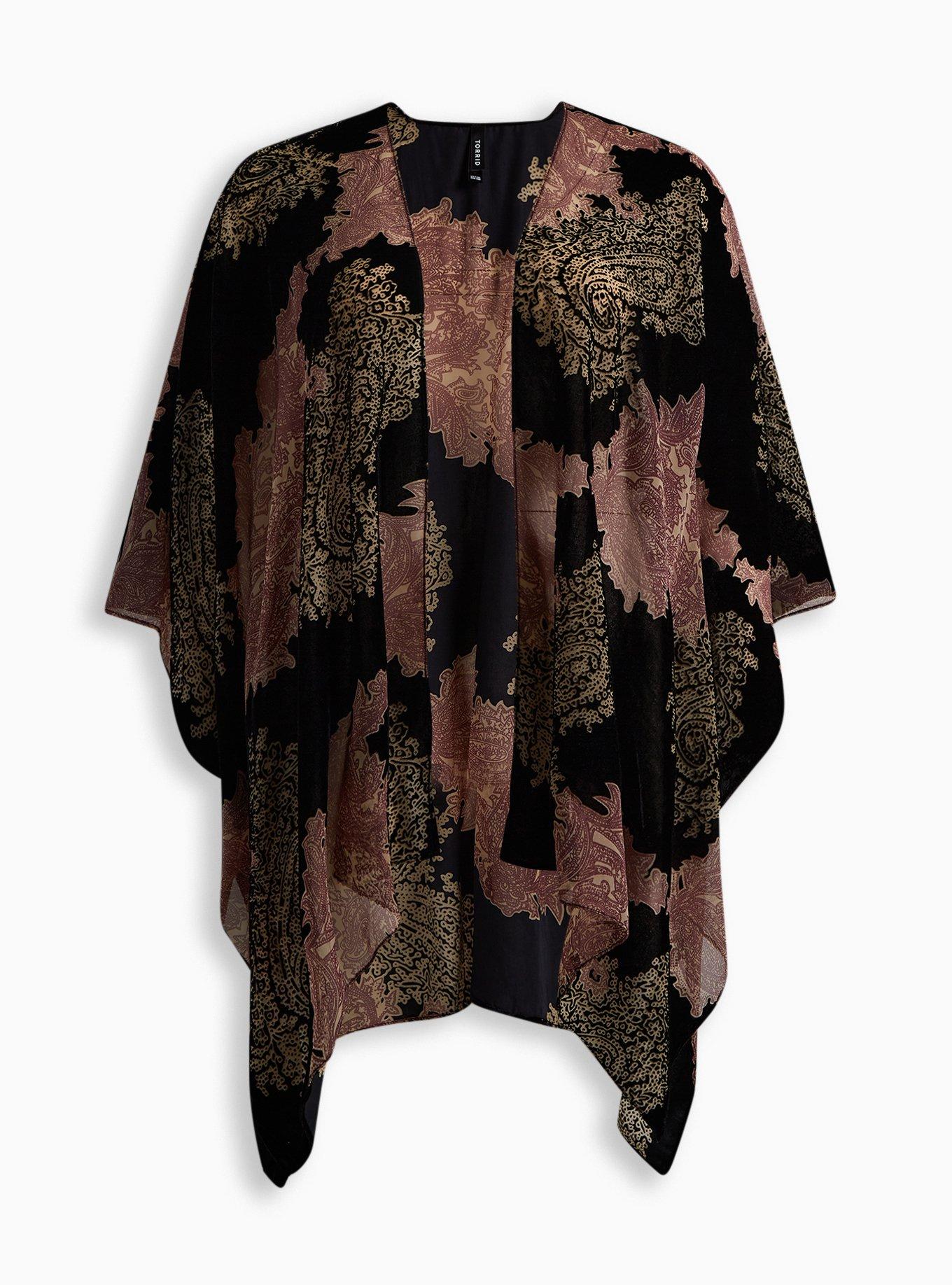 Plus Size - Velvet Burnout Ruana - Torrid