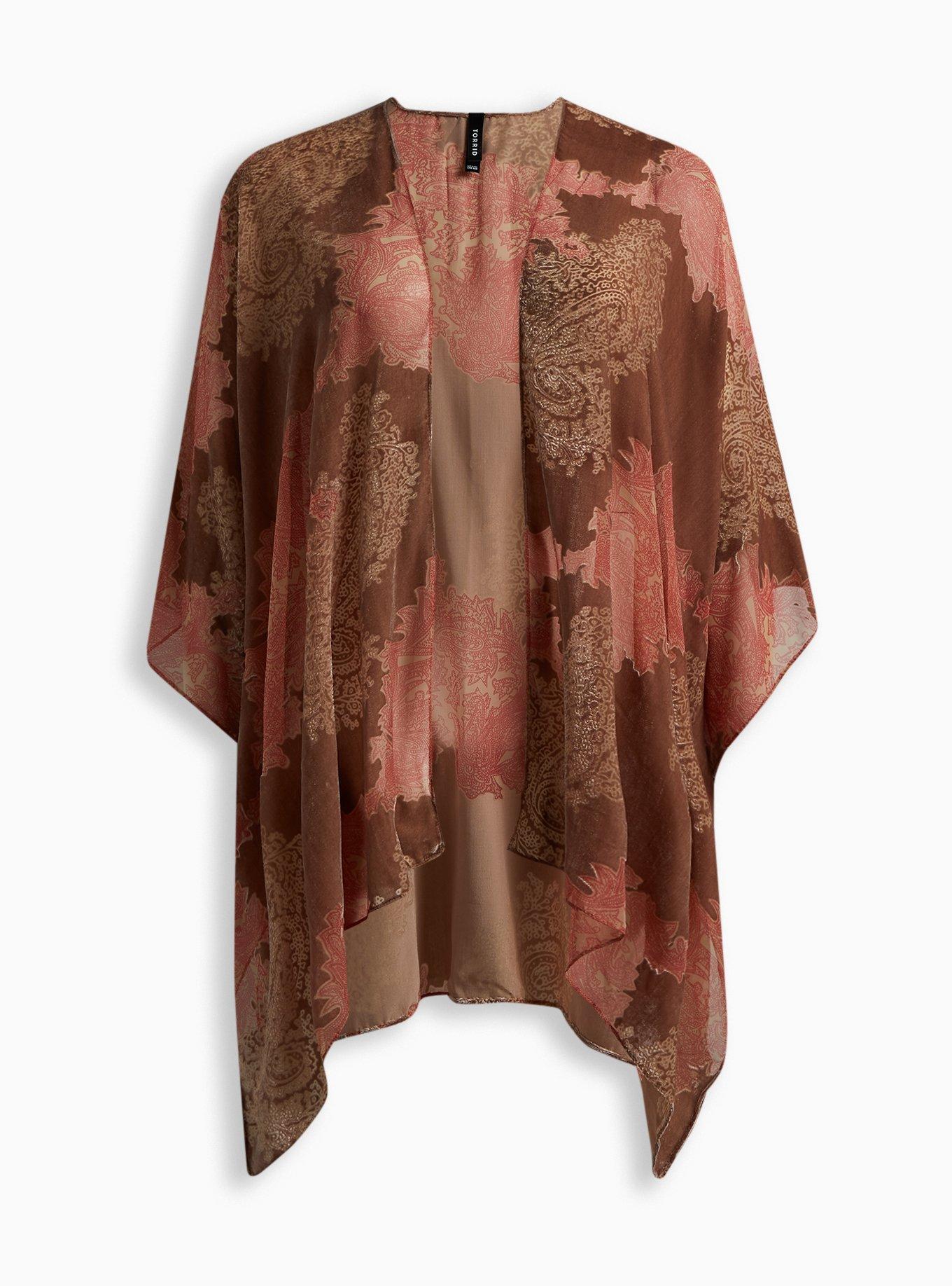 Plus Size - Velvet Burnout Ruana - Torrid