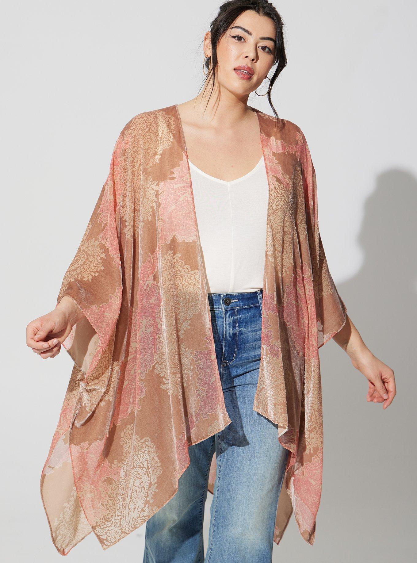 Plus Size - Velvet Burnout Ruana - Torrid