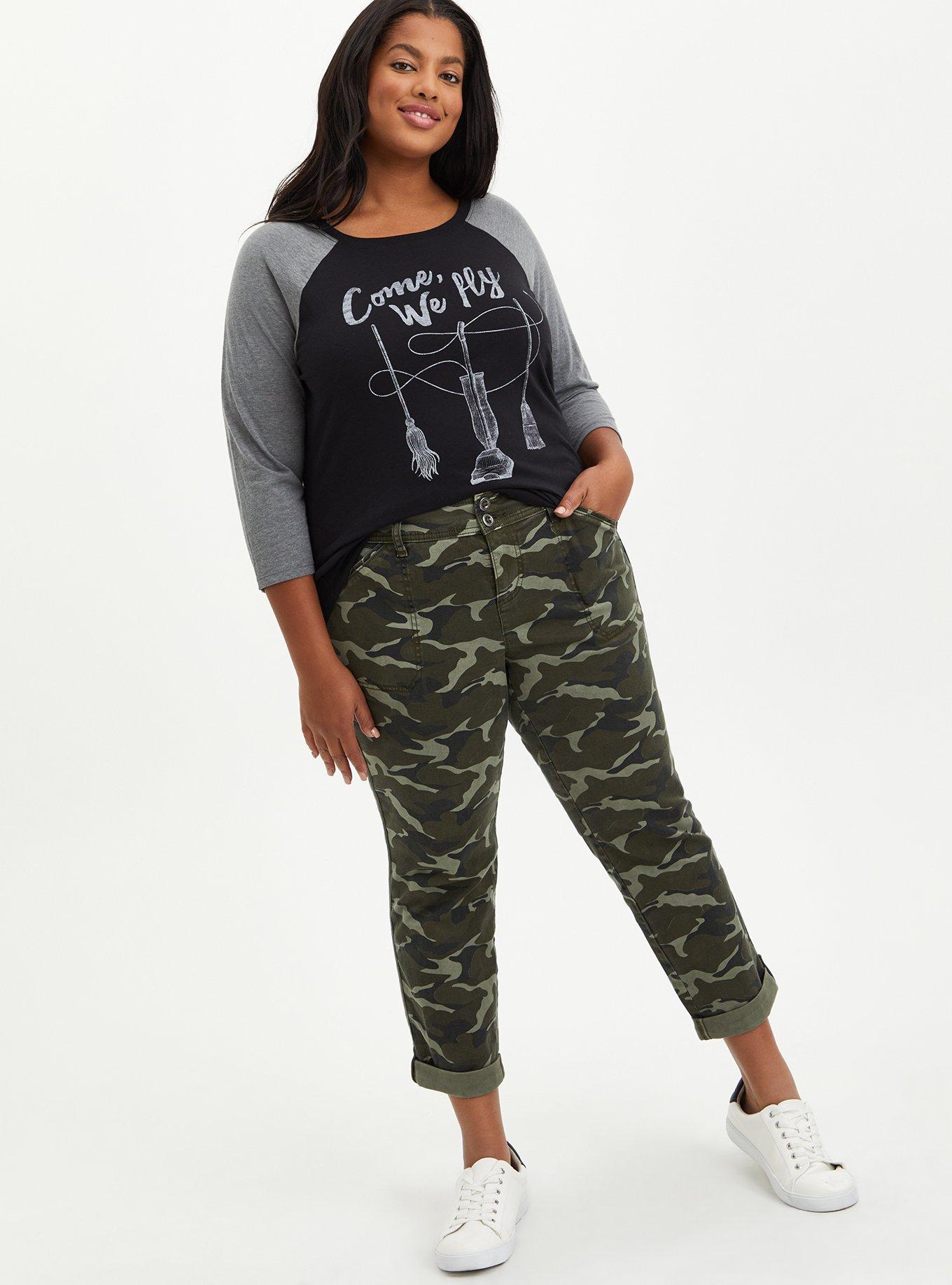 Plus Size - Hocus Pocus Fly Black & Grey Raglan - Torrid